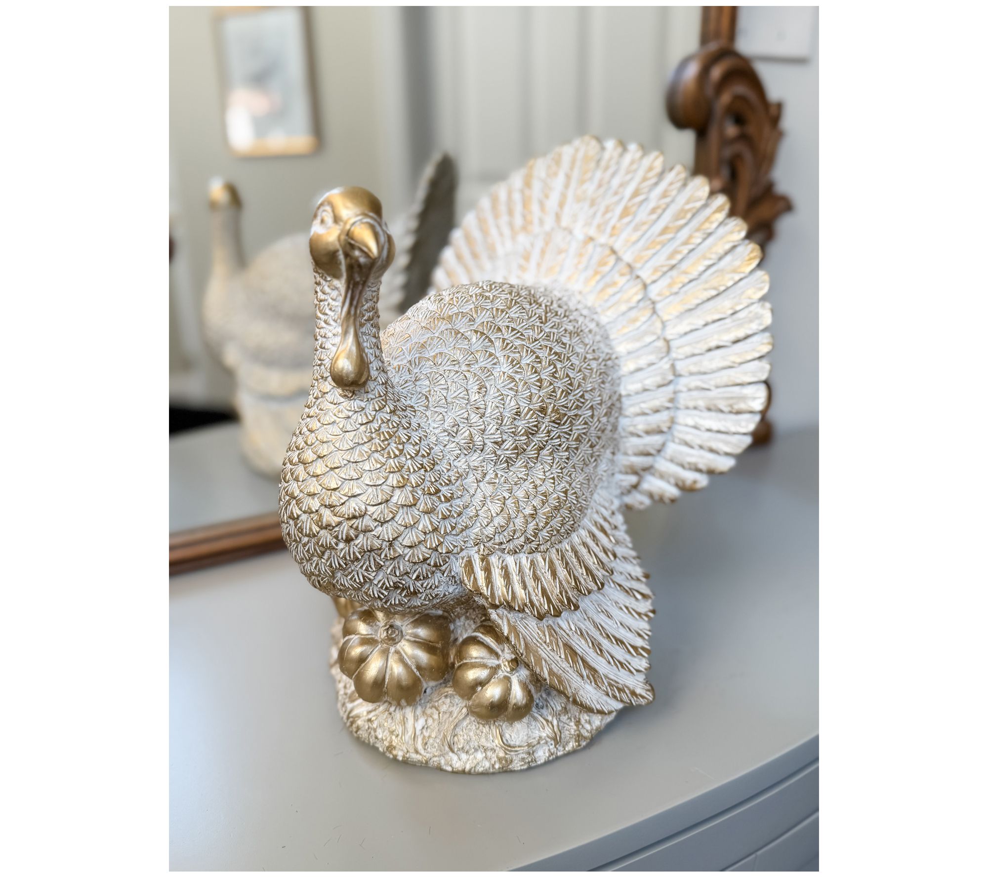 "As Is" Simply Stunning Bountiful Gilded Turkey - Janine - QVC.com