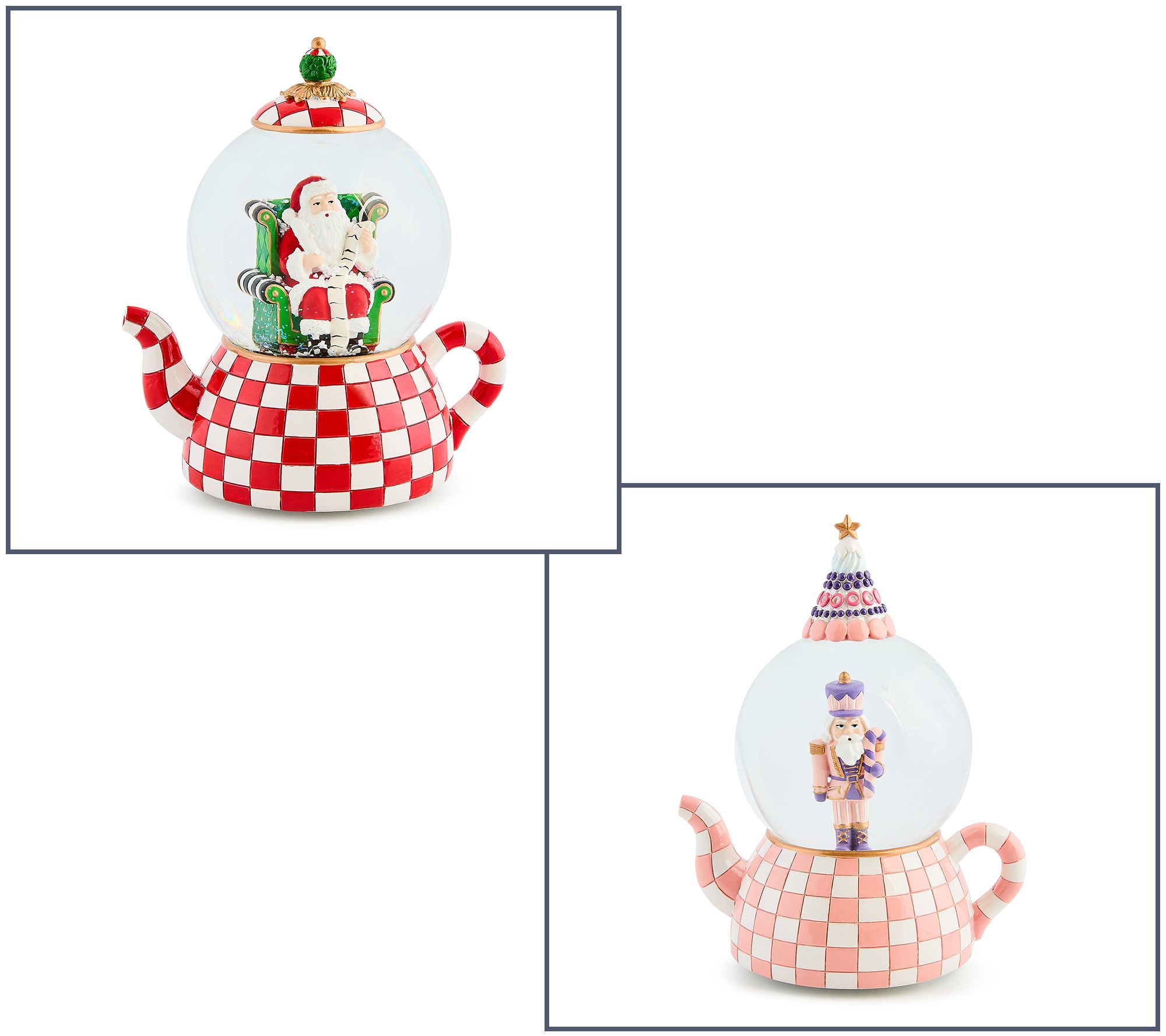 MacKenzie- Childs Teapot Snow Globe - QVC.com