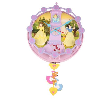 Disney Princess Musical Animated Wall Clock - Page 1 — QVC.com