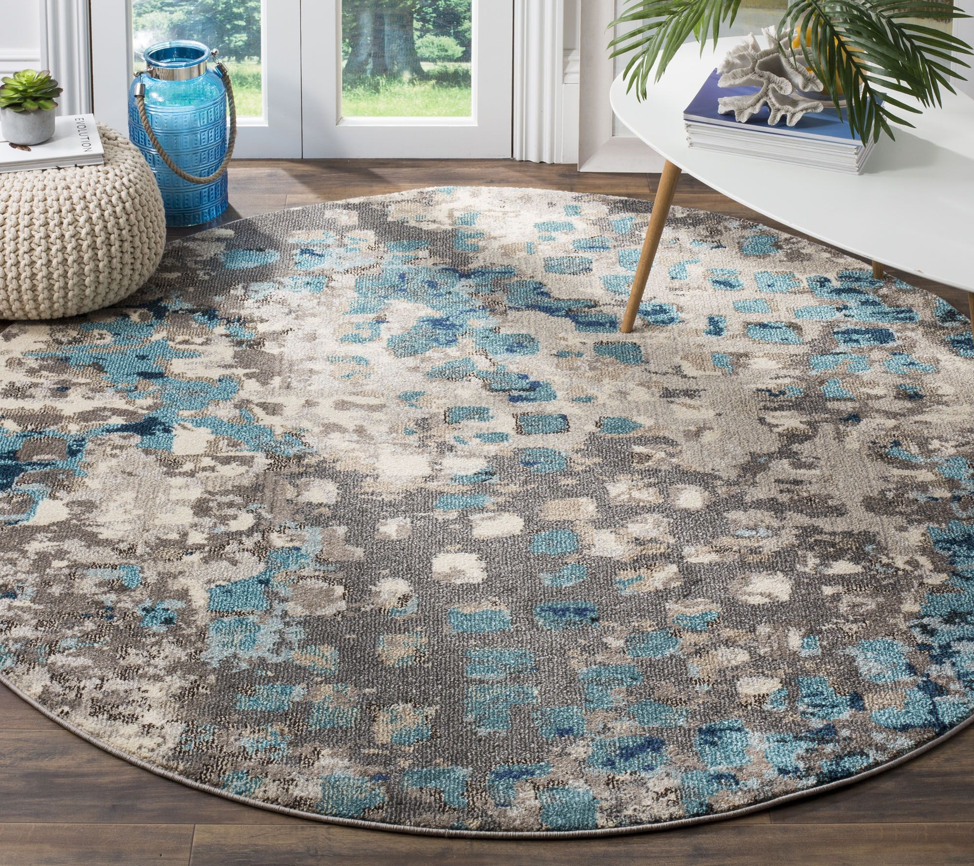 Safavieh Monaco Gogh 6'7" x 6'7" Round Rug - QVC.com