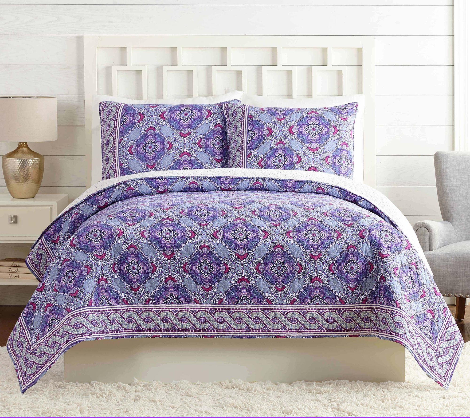 Vera Bradley Purple Passion King Sham - QVC.com