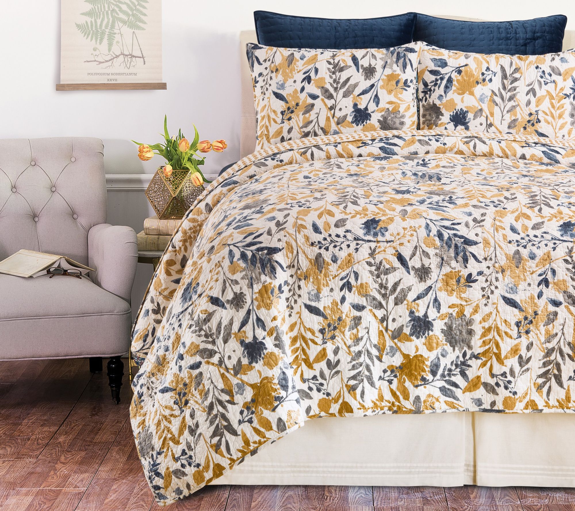 Natural Home Full/Queen Quilt Set by Valerie - QVC.com