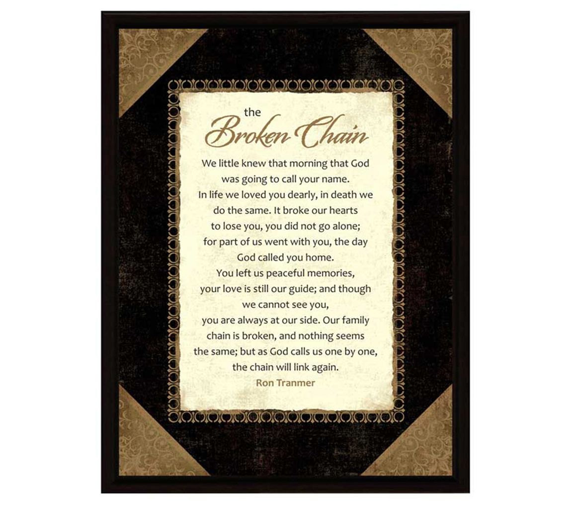 Dexsa Broken Chain Wood Frame Plaque with Easel - QVC.com