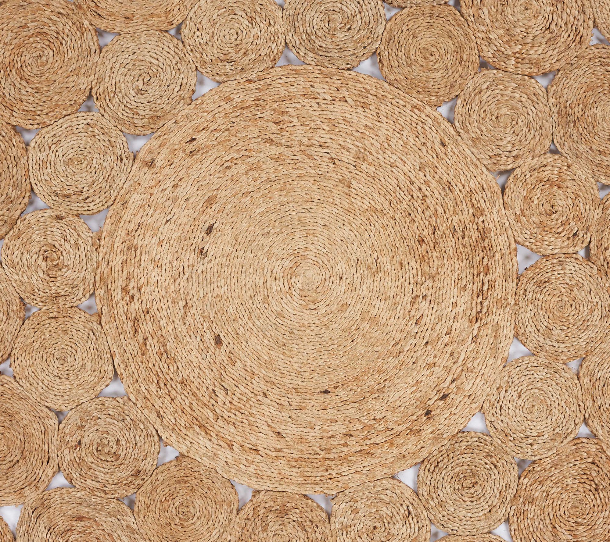 Ox Bay Orbital Natural Jute Area Rug 6' Round - QVC.com