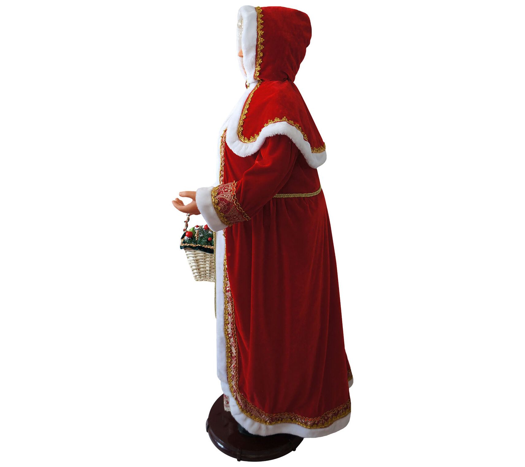 Christmas Time 58-In. Dancing Mrs. Claus with H ooded Cloak - QVC.com