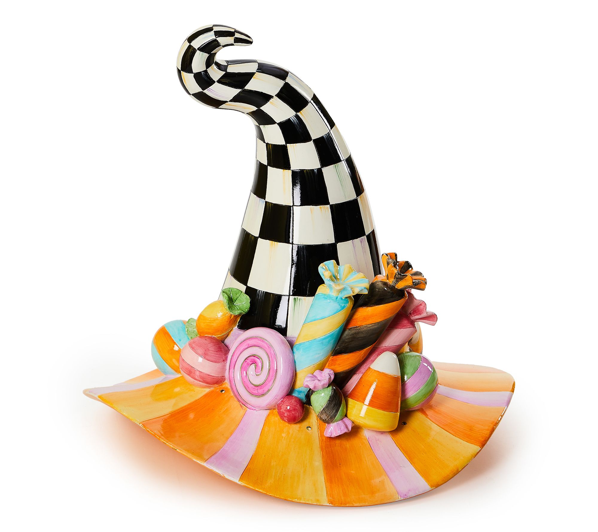 MacKenzie-Childs Trick or Treat Illuminated Witch's Hat - QVC.com