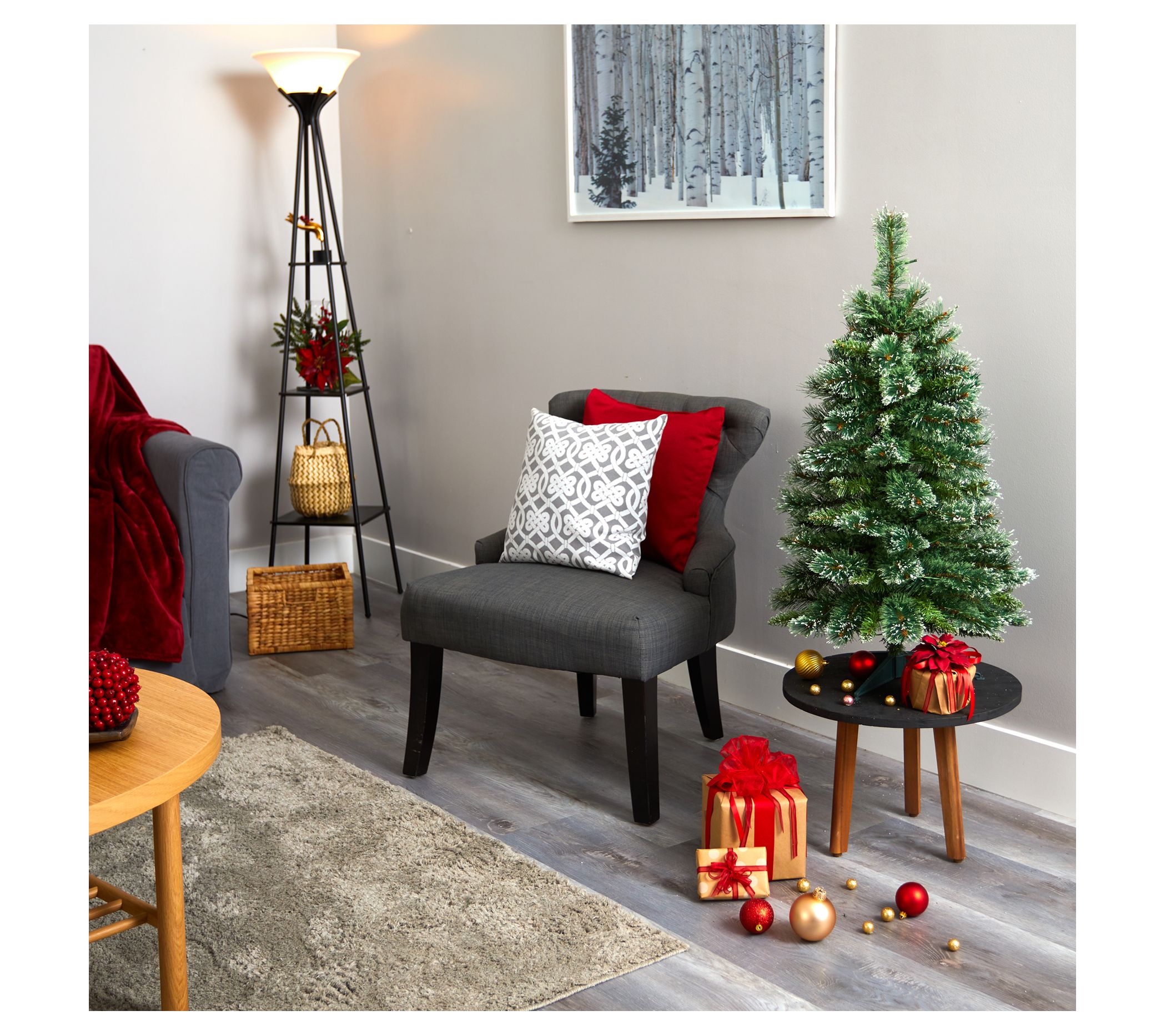 Nearly Natural 3-ft Wisconsin Slim Snow Tip Christmas Tree - QVC.com