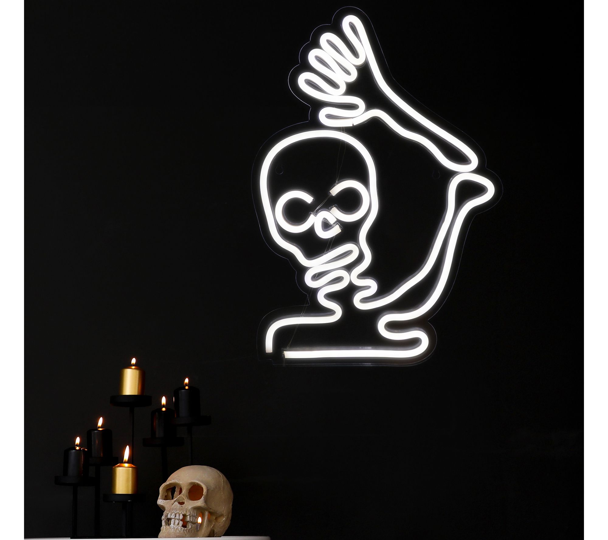 Northlight LED Skeleton Halloween Wall or Window Decor 15" - QVC.com