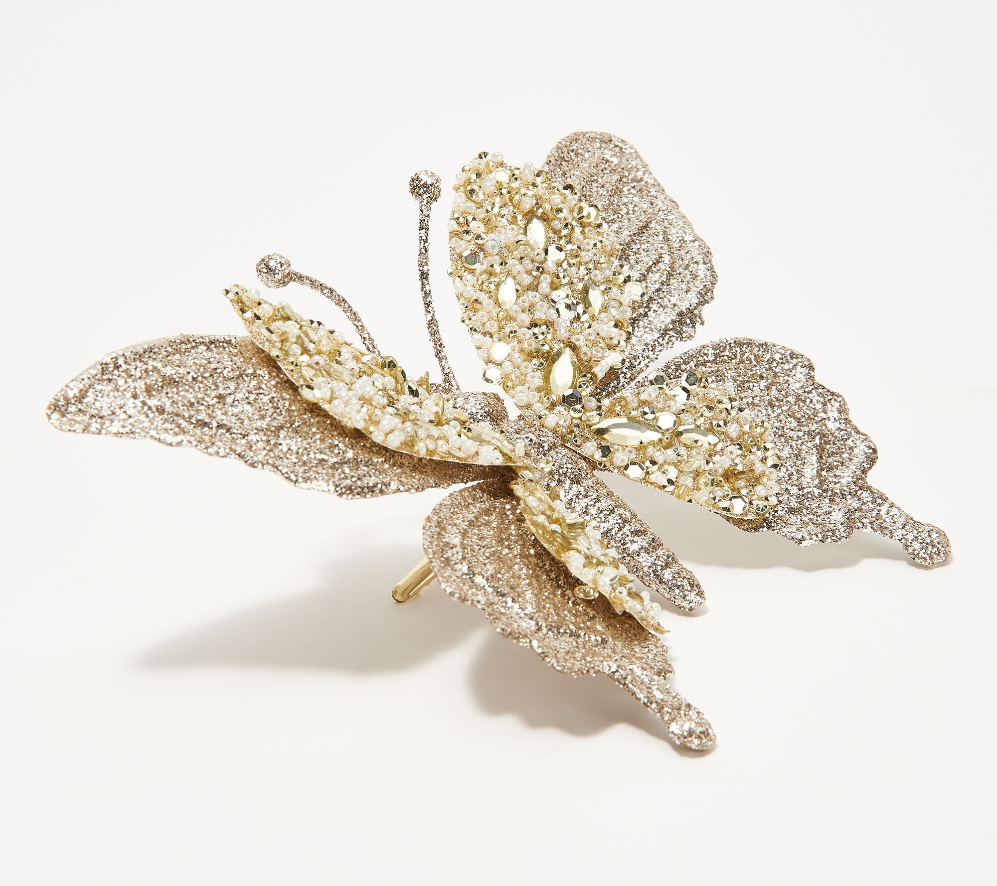 "As Is" Set of 6 Beaded Butterfly Clips by Valerie - QVC.com