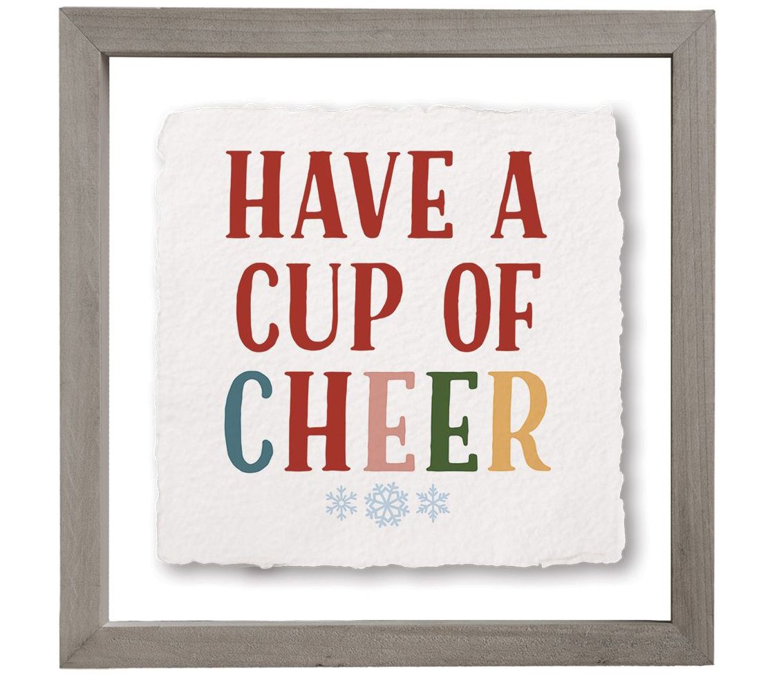 Sincere Surroundings 10" Cup of Cheer Floating Frame Art - QVC.com