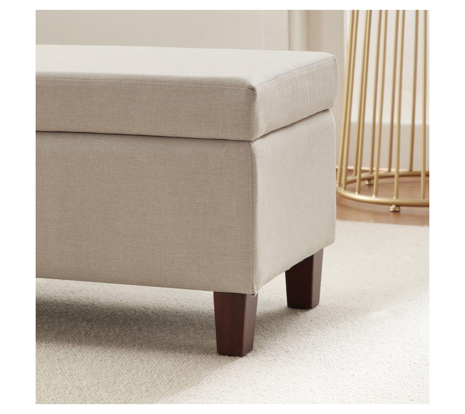 Ornavo Home Storage Ottoman Bench with Hinge Lid - QVC.com