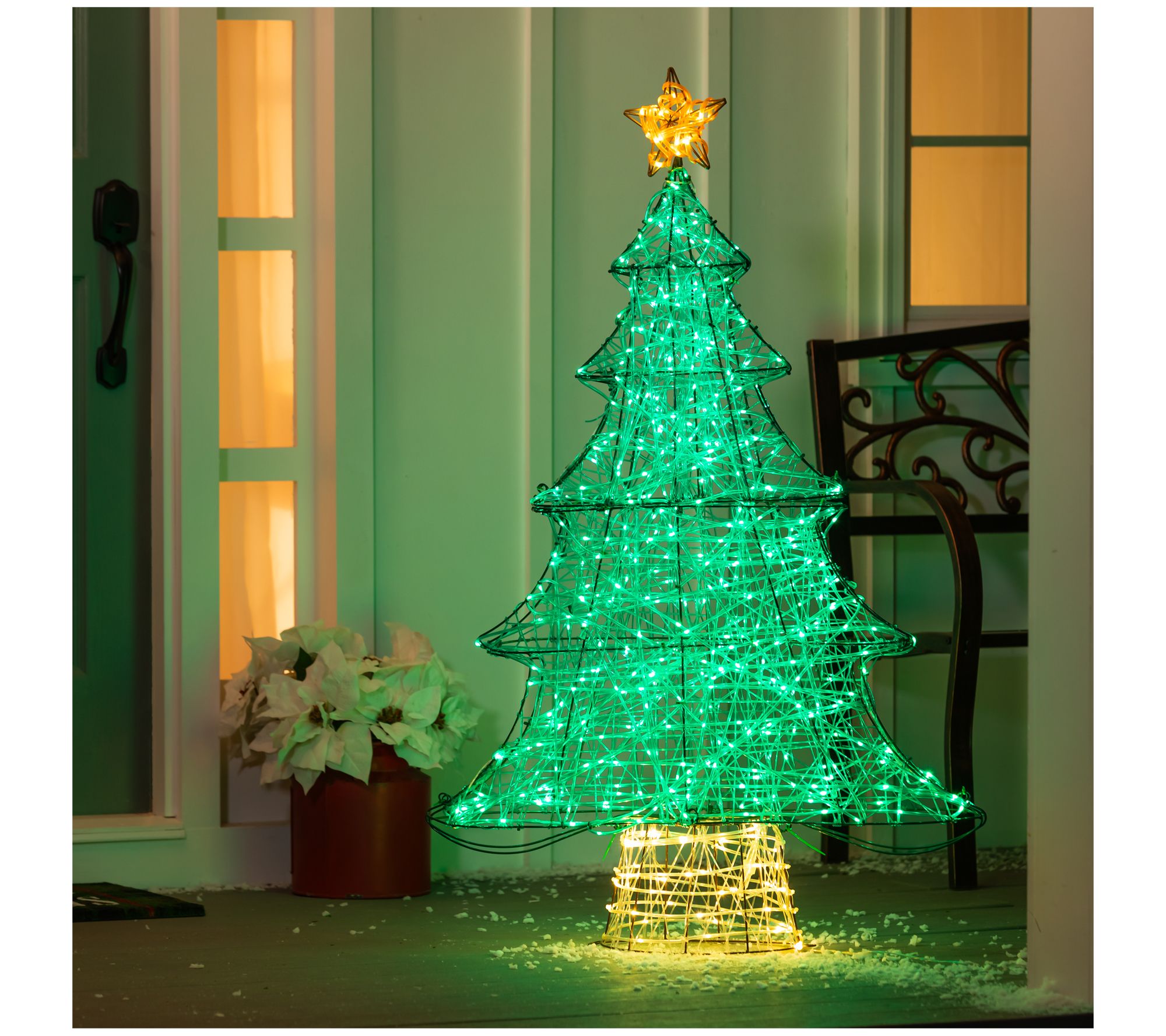 Evergreen 47"H LED Christmas Tree Garden Decor - QVC.com