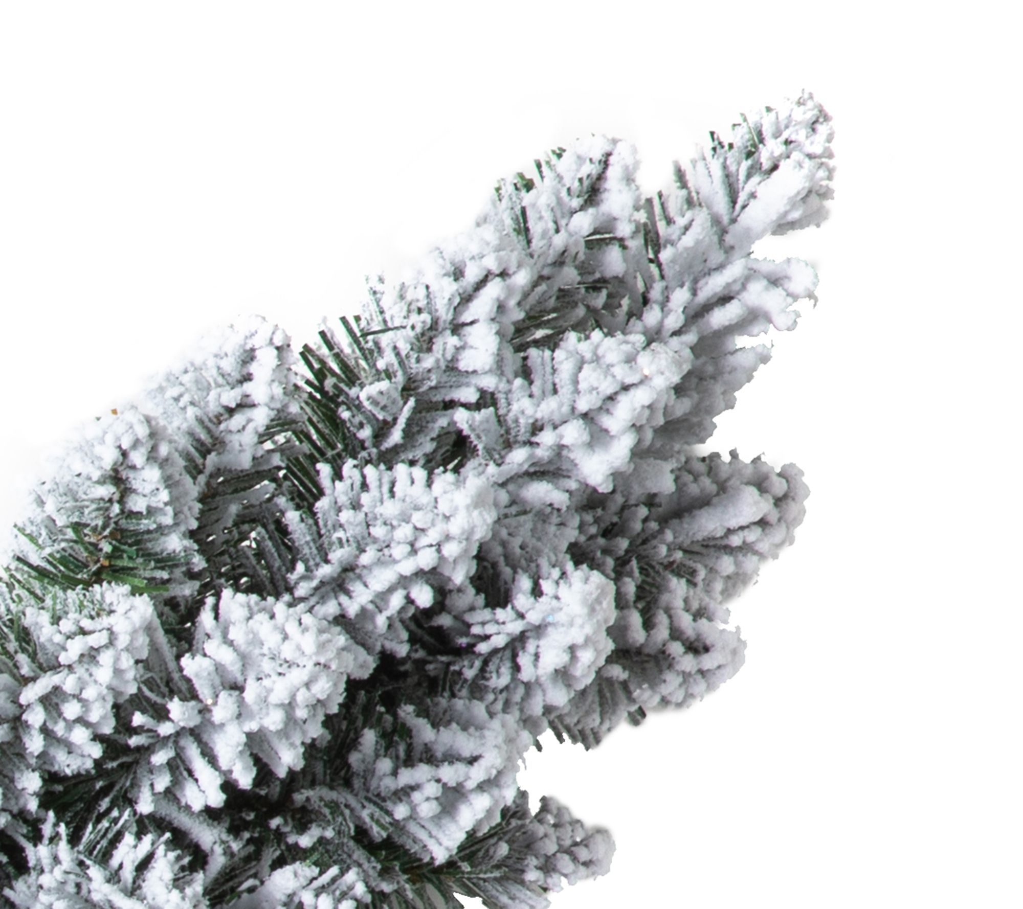 Glitzhome 3' Pre-Lit Snow Flocked Christmas Swag with Timer - QVC.com