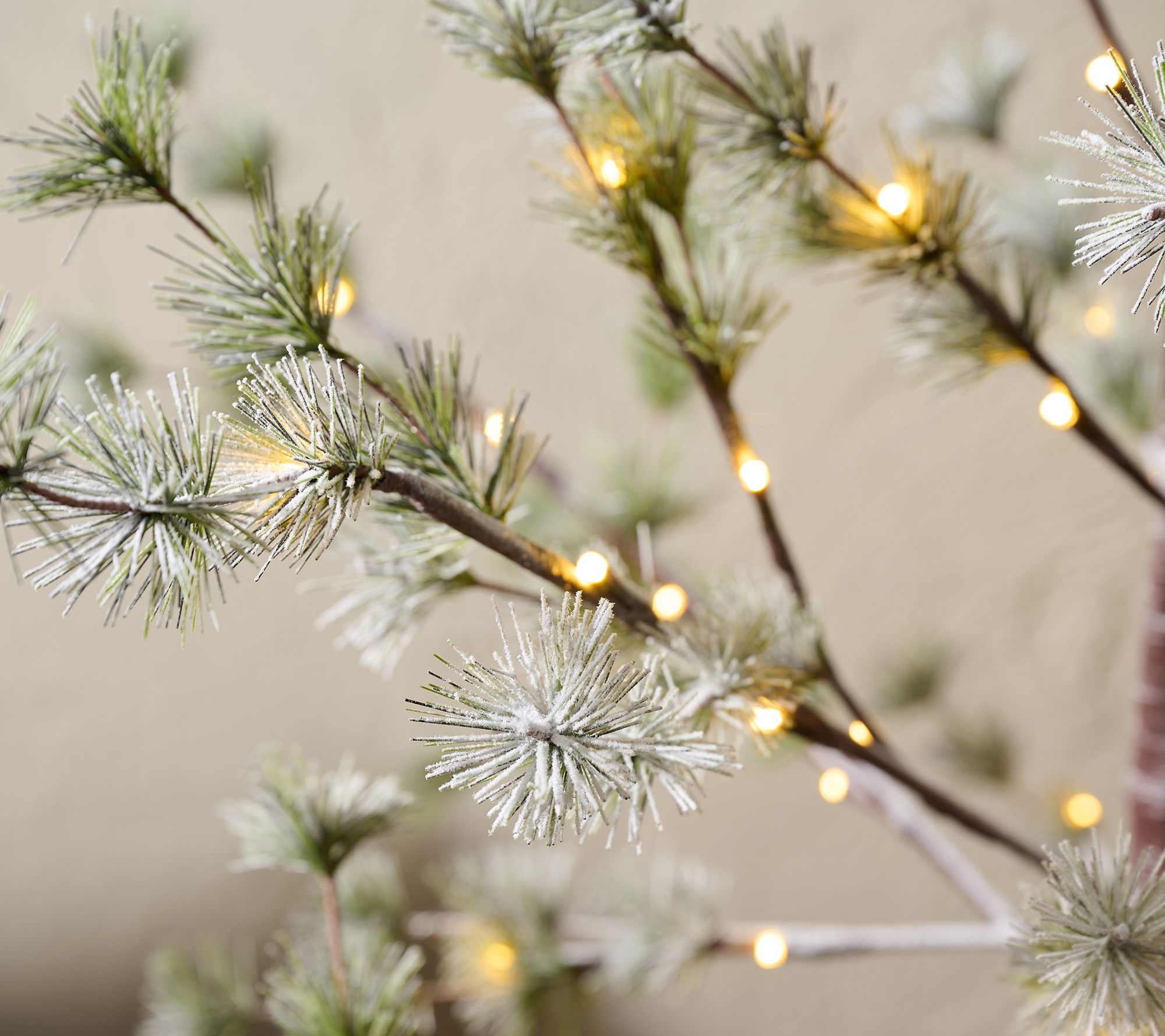 Home Reflections 4' LED Flocked Pine Tree - QVC.com