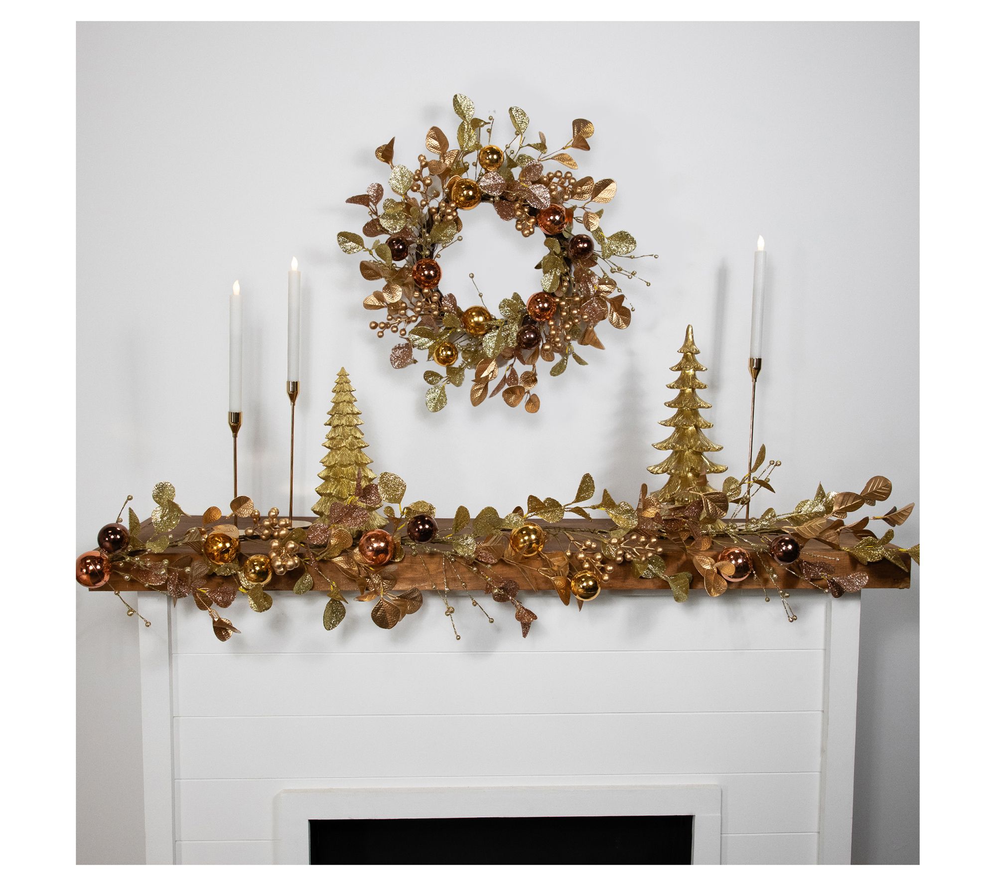 Northlight Ball Ornament Christmas Wreath 24" - QVC.com