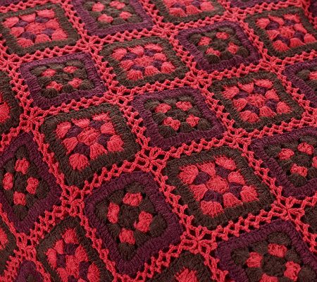 Liz Claiborne New York Afghan Crochet Handmade 50"x60" Throw - QVC.com