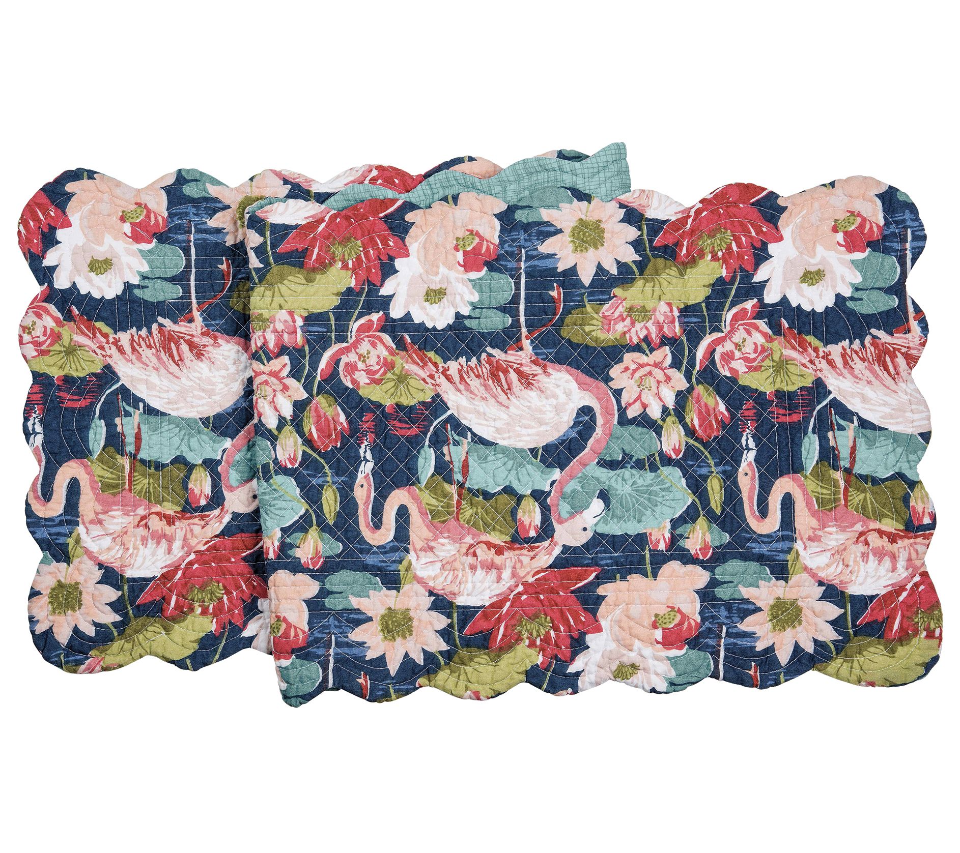 14" x 51" Flamingo Lagoon Table Runner by Valerie - QVC.com