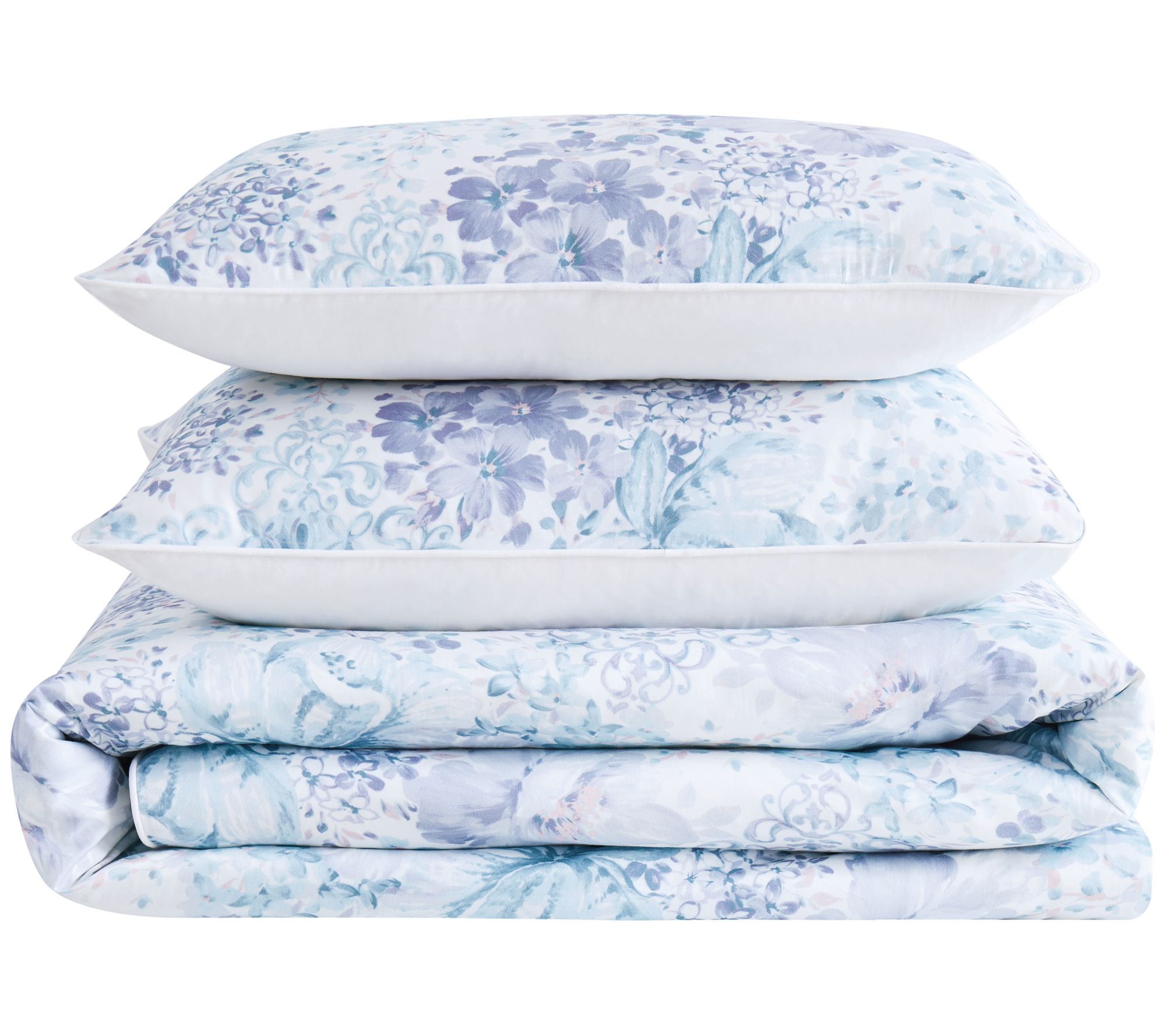 Cottage Classics Charlotte Floral 3 Piece KingDuvet Set - QVC.com