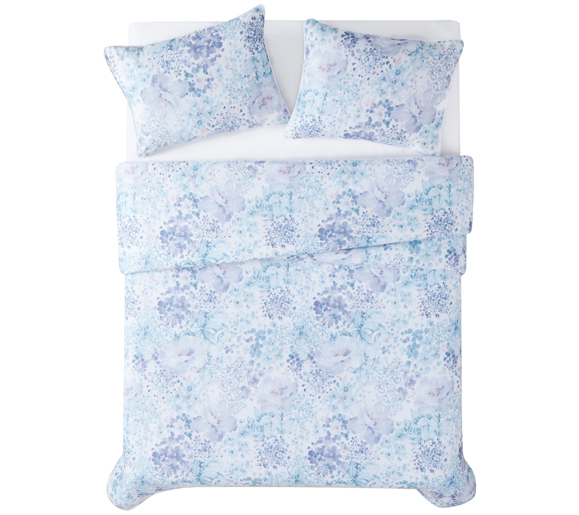 Cottage Classics Charlotte Floral 3 Piece KingDuvet Set - QVC.com