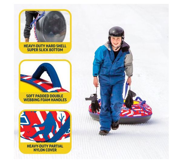WOW Sports Legend Hard Bottom Snow Tube - QVC.com
