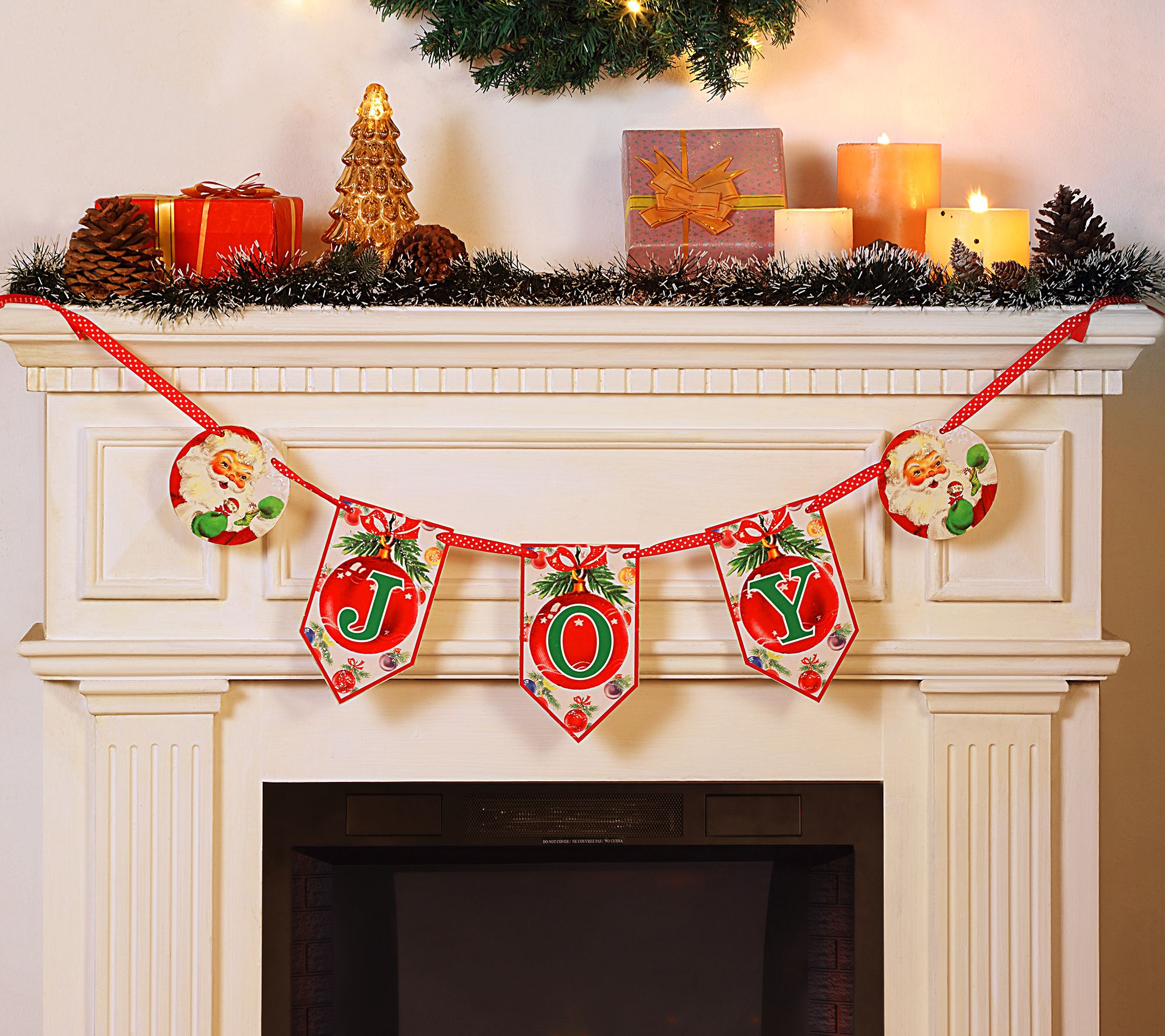 Mr. Christmas 72" Vintage Banner - Joy - QVC.com