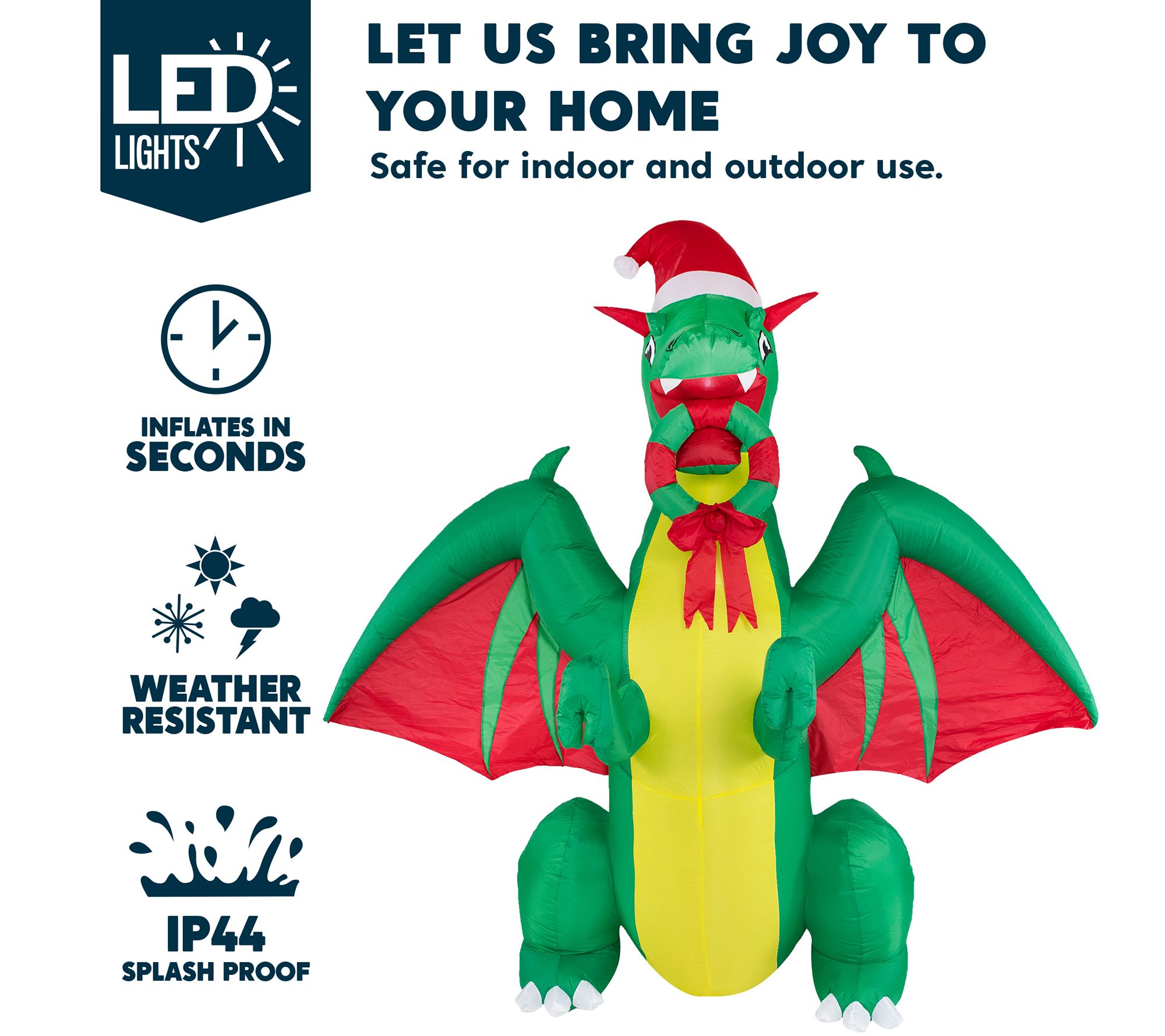 Joiedomi 8 ft Dragon Inflatable Decoration - QVC.com
