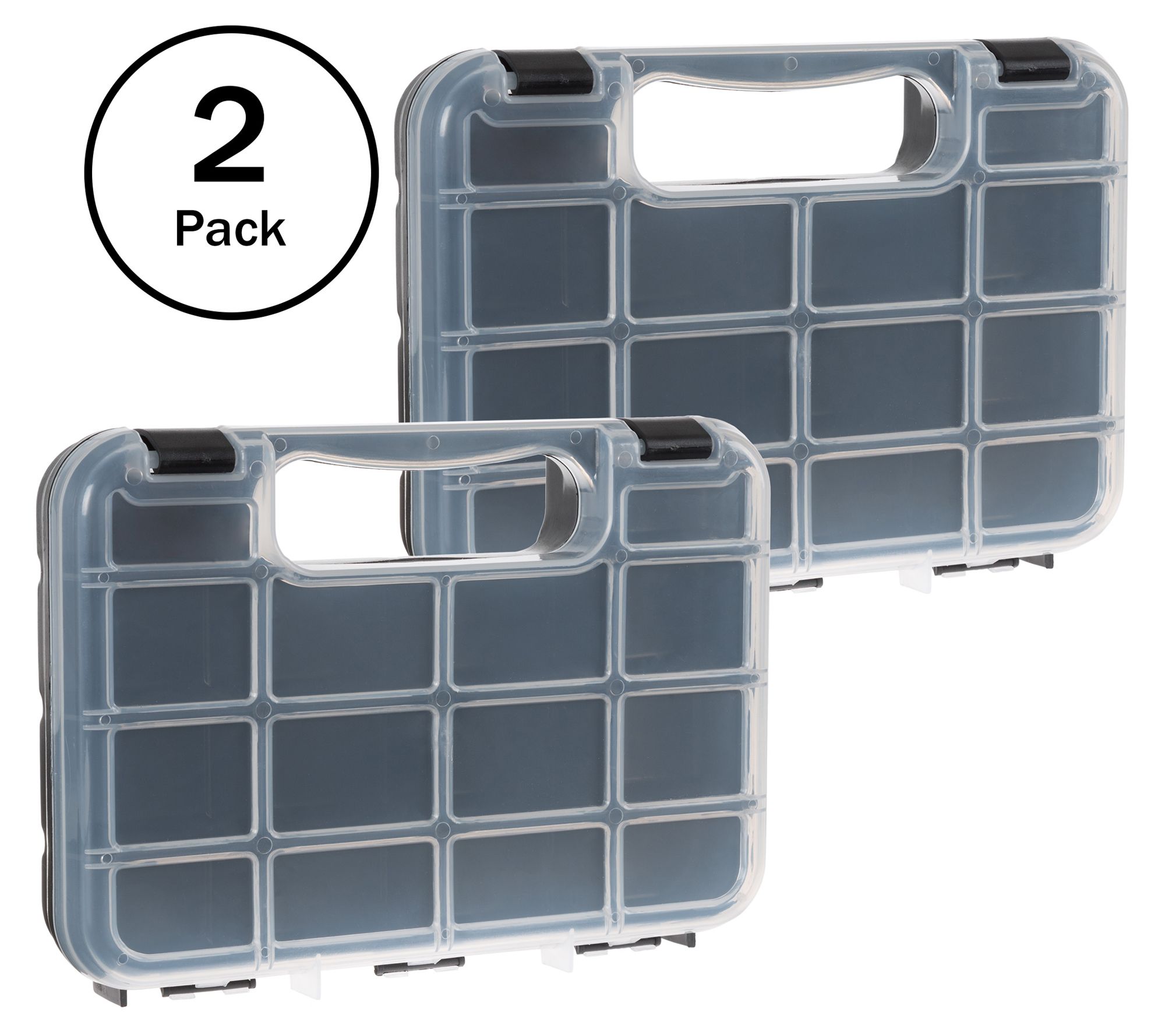 Stalwart 2-Pack Plastic Storage Box with 14 Sma ll Compartment - QVC.com