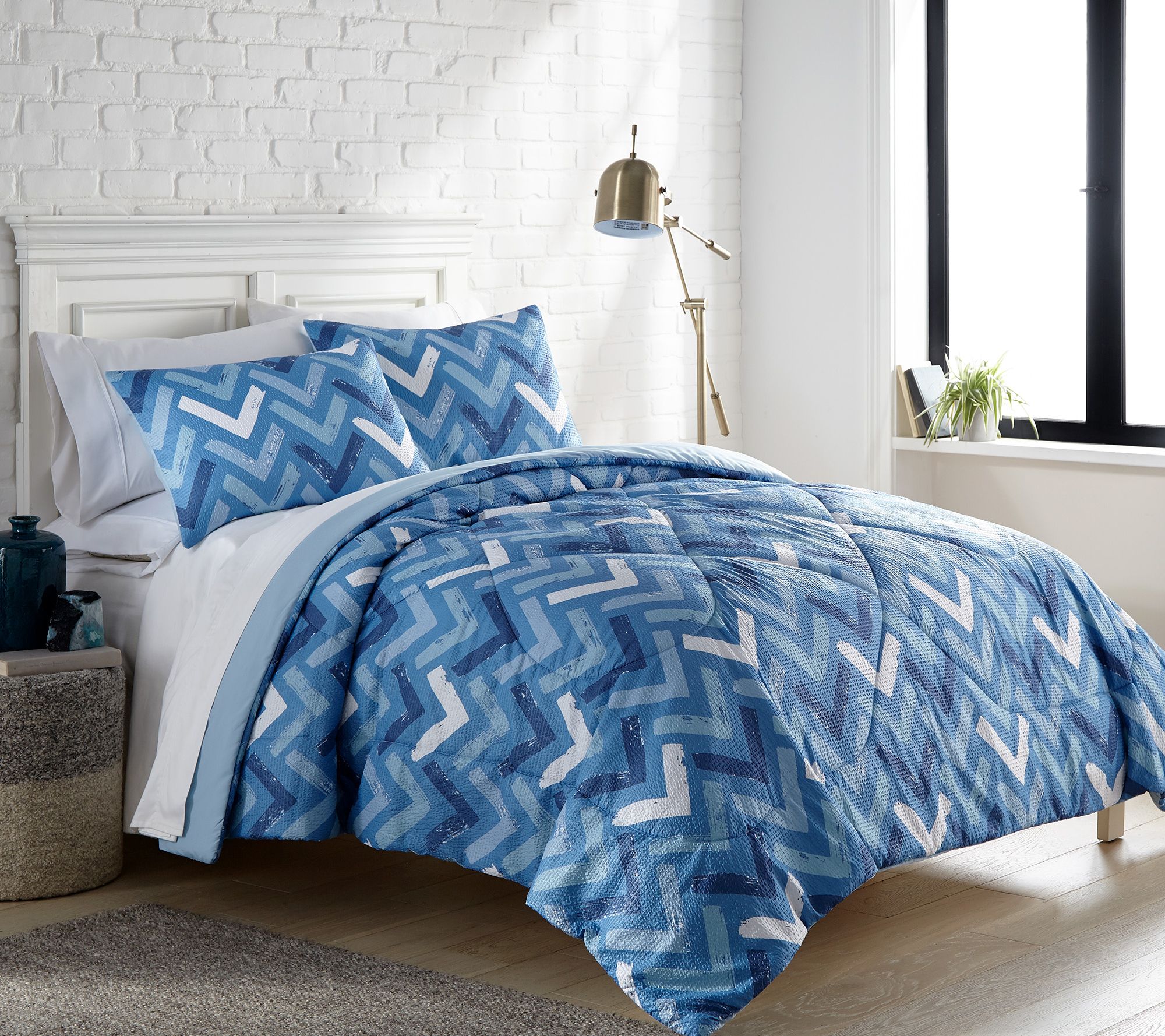 Shavel Home Full Queen Seersucker Comforter Set - QVC.com