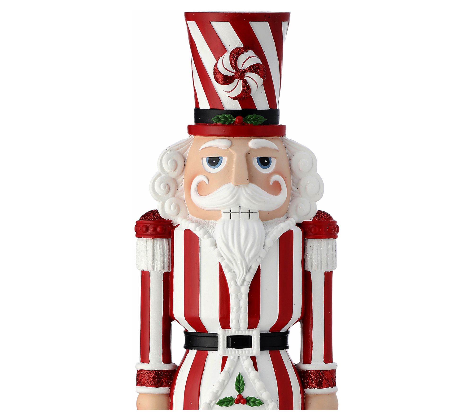 13" Resin Peppermint Nutcracker by Valerie - QVC.com