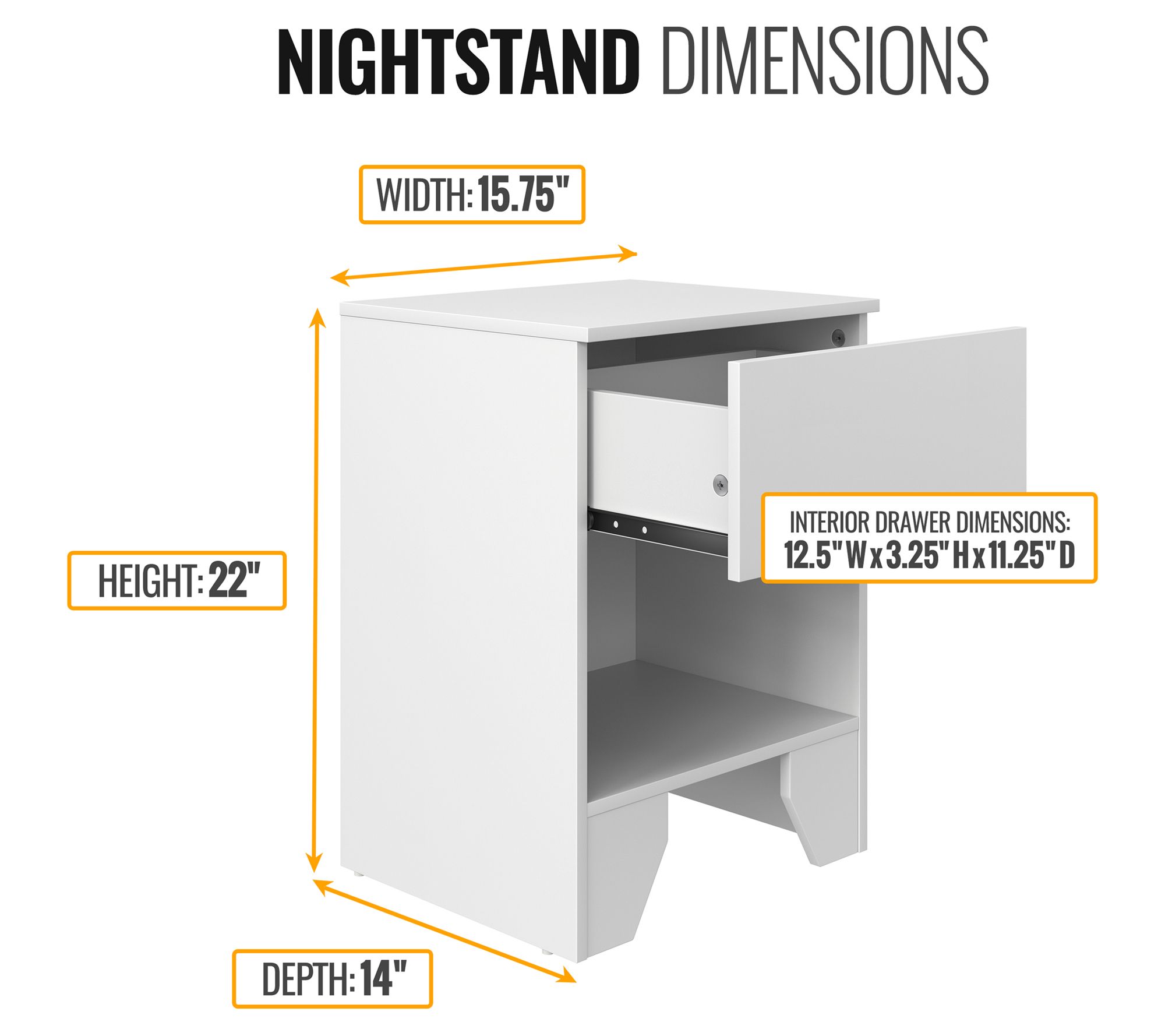 Boyd Sleep Anzio One Drawer Modern Nightstand - QVC.com