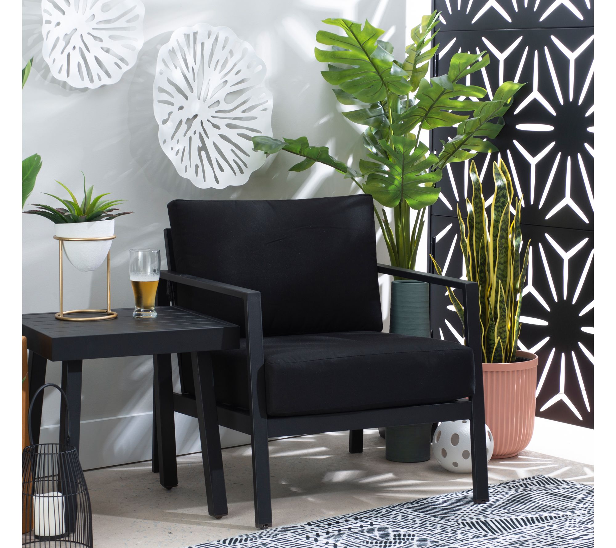 Linon Home Holland Aluminum Single Chair - QVC.com