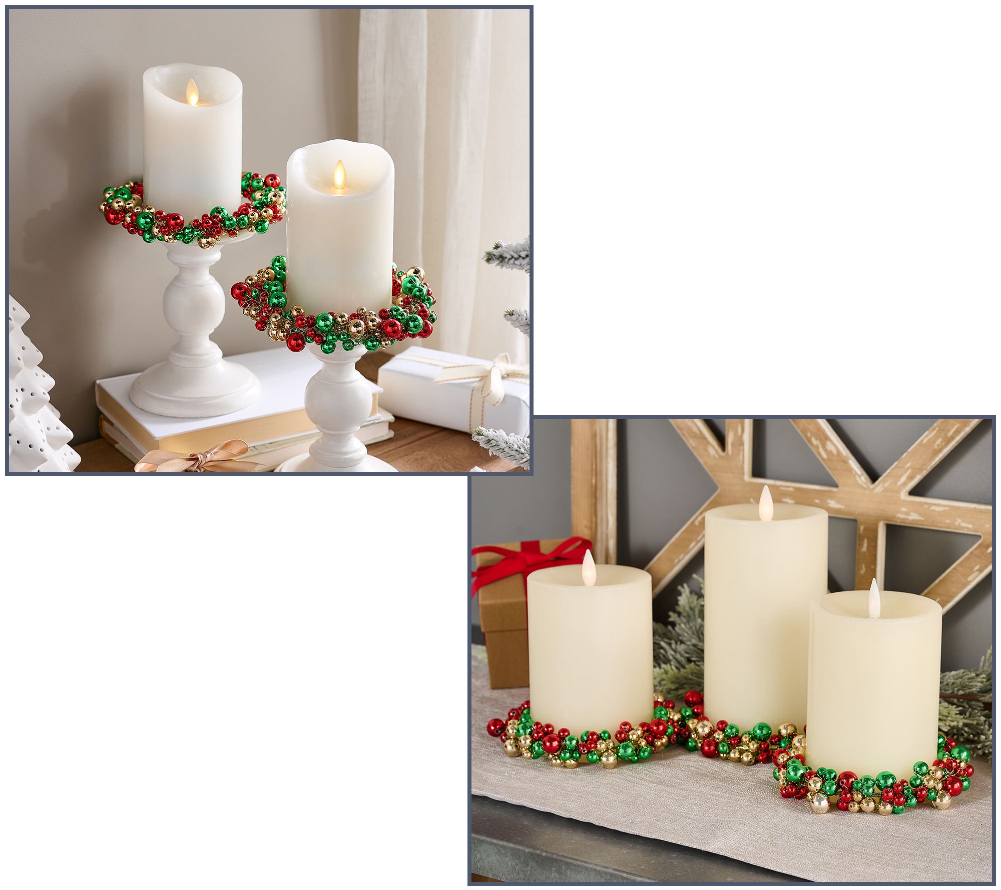 High Gloss Multi-Colored Candle Rings by Valerie - QVC.com