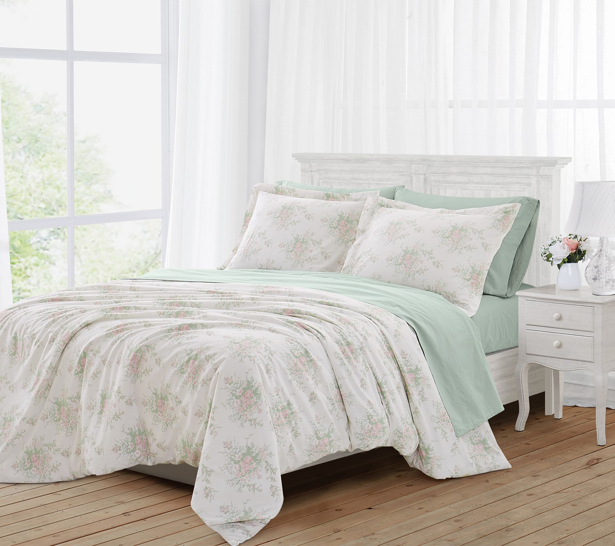 The Farmhouse by Rachel Ashwell English GardenKing Duvet Set - QVC.com