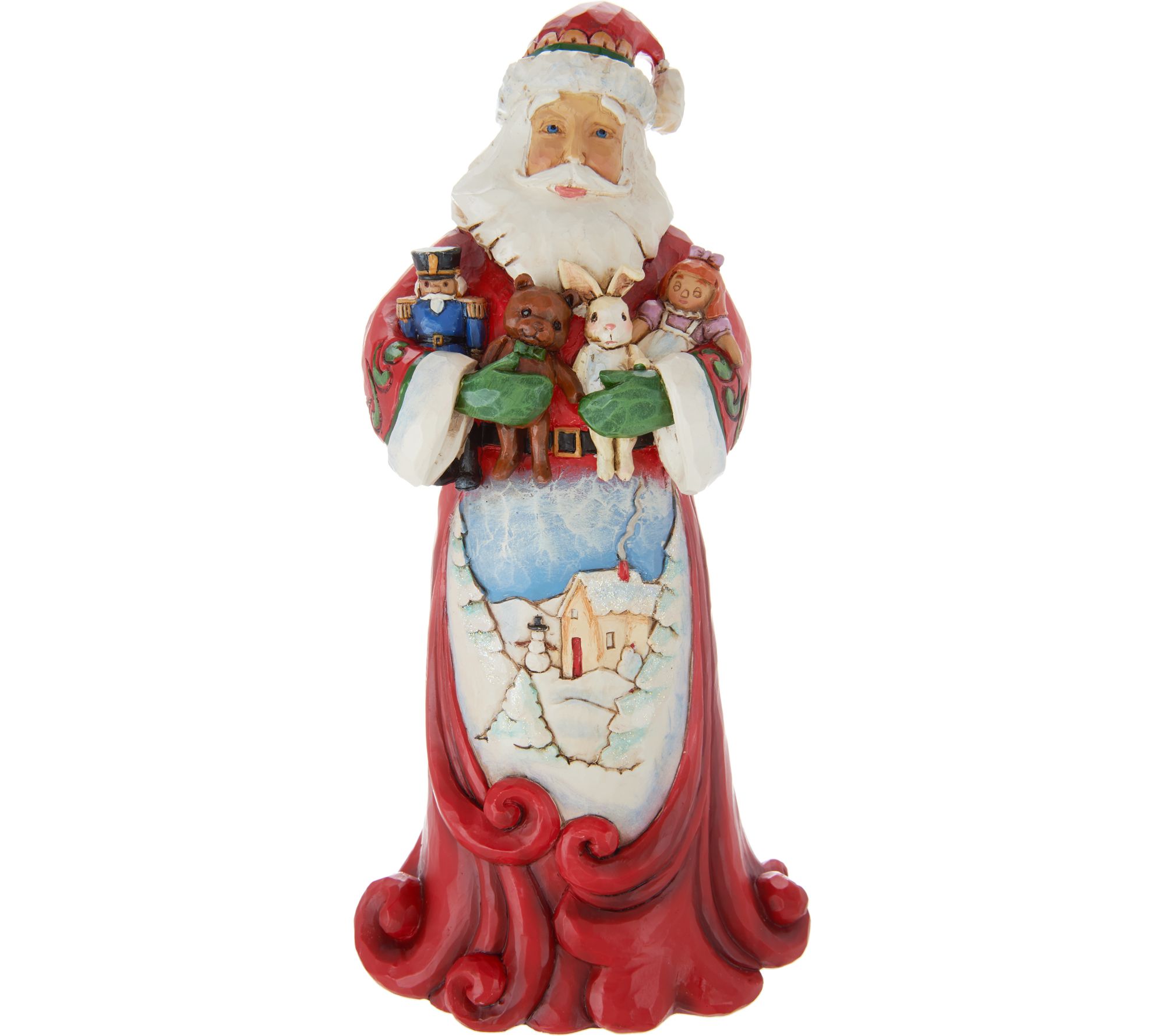 Jim Shore Heartwood Creek Santa with Holiday Toys Figurine - QVC.com