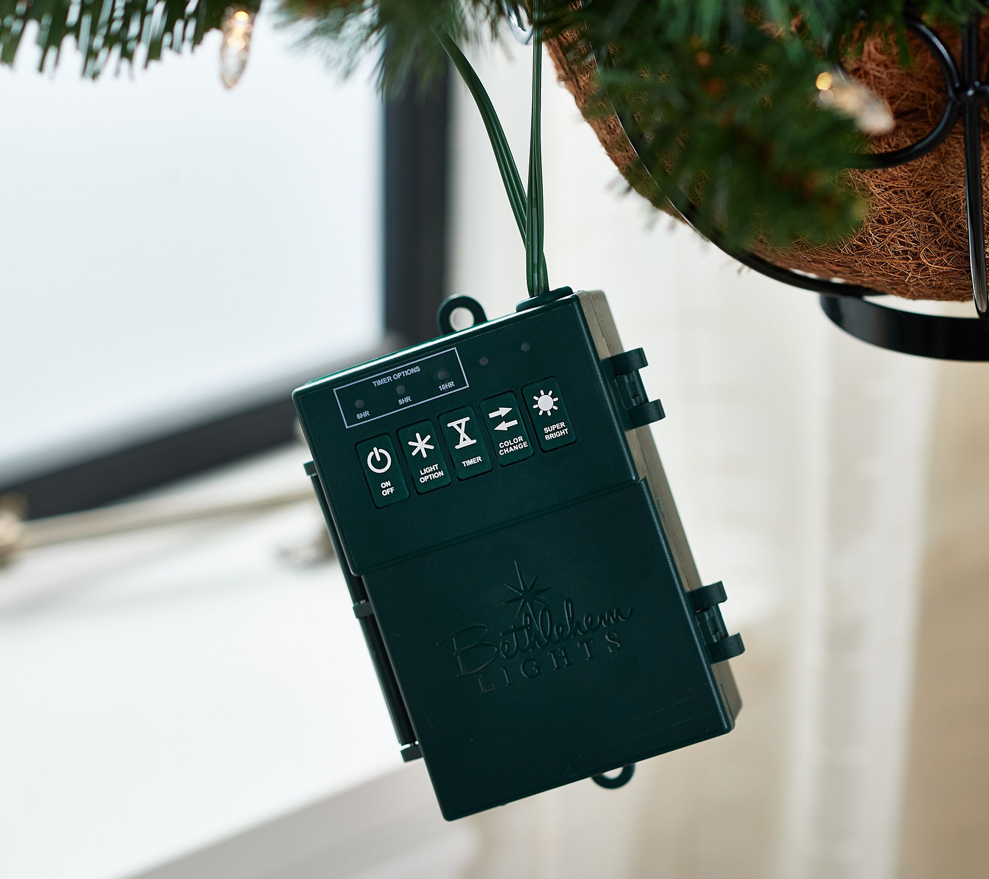 "As Is" Bethlehem Lights 16" Overlit Hanging Basket w/LEDs - QVC.com