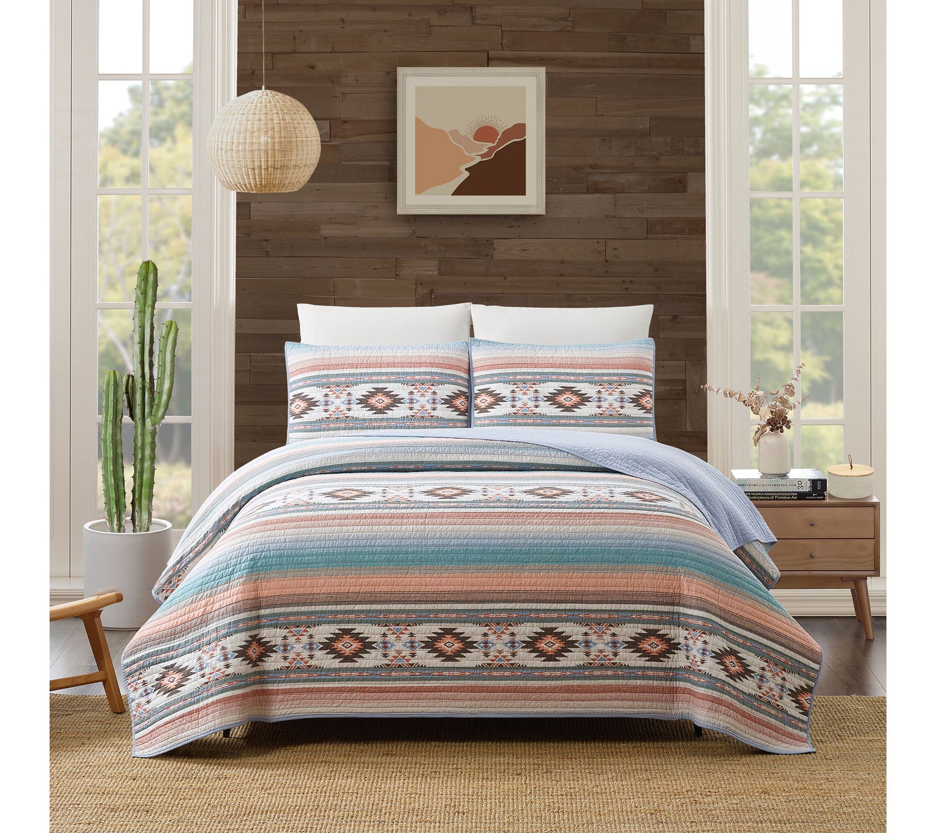 Sunset Canyon 3-Piece Full/Queen Quilt Set - QVC.com