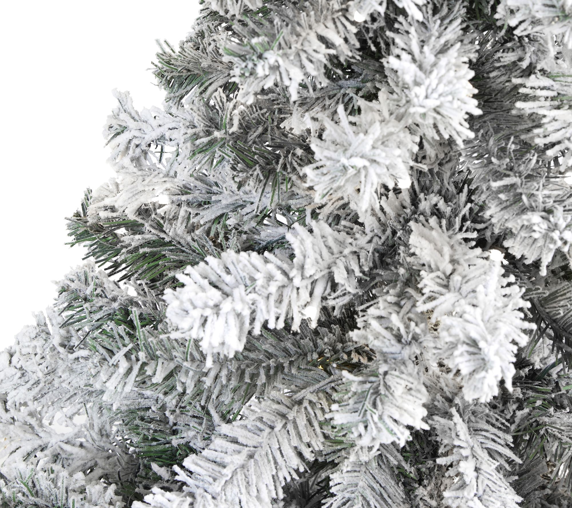 Nearly Natural 4-ft Flocked Rock Springs Christmas Tree - QVC.com