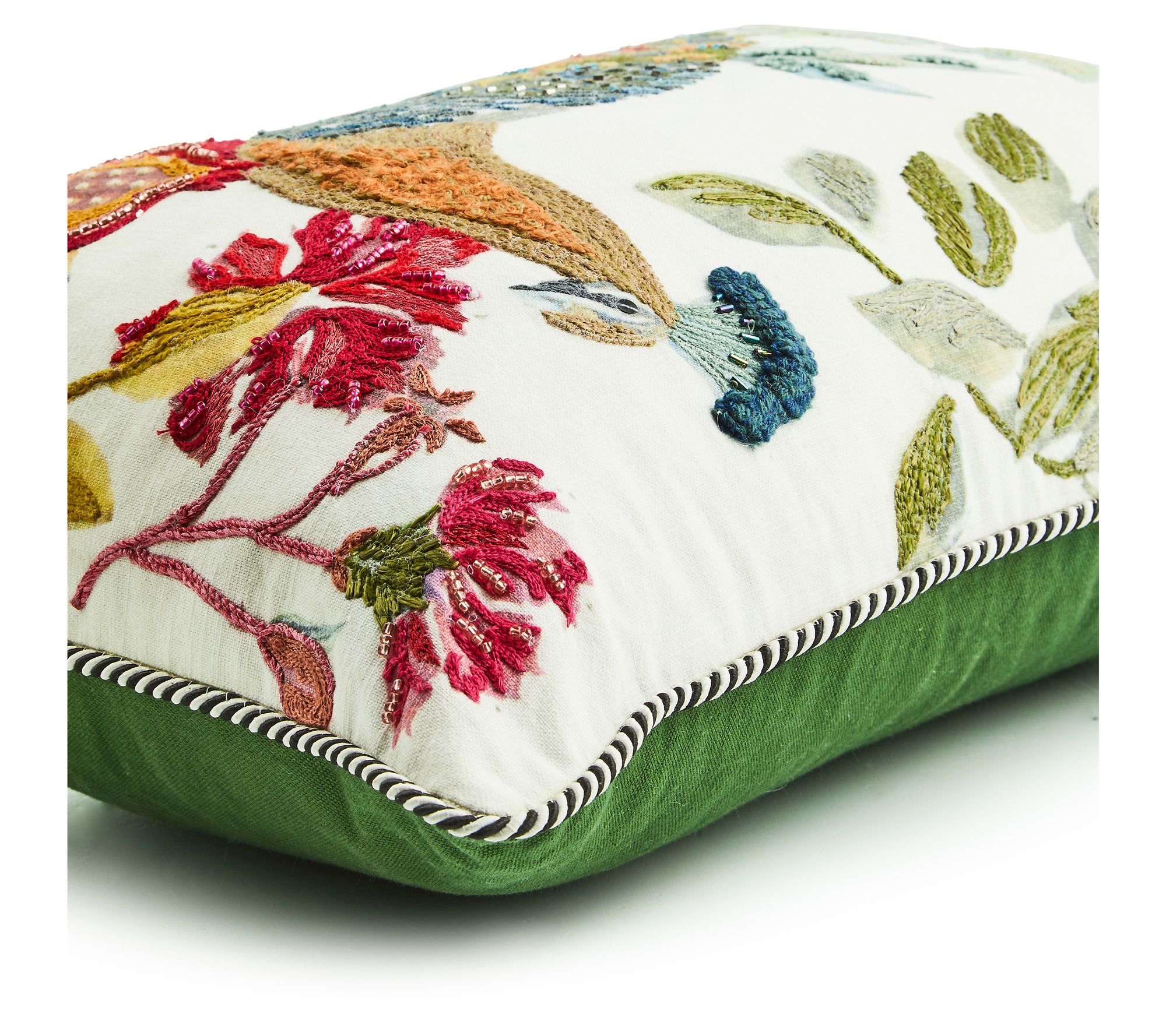MacKenzie-Childs Carnivale Peacock Lumbar Throw Pillow - QVC.com