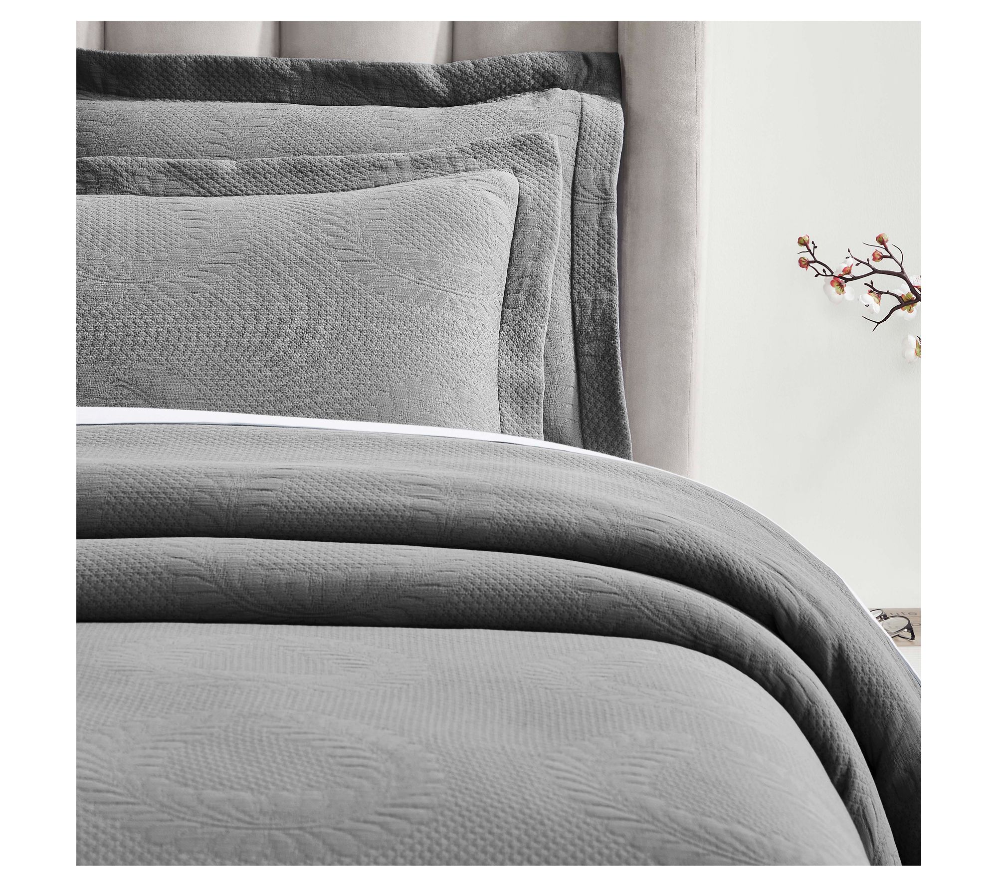 Superior Peploi Cotton Bedspread and Sham Set,Queen - QVC.com