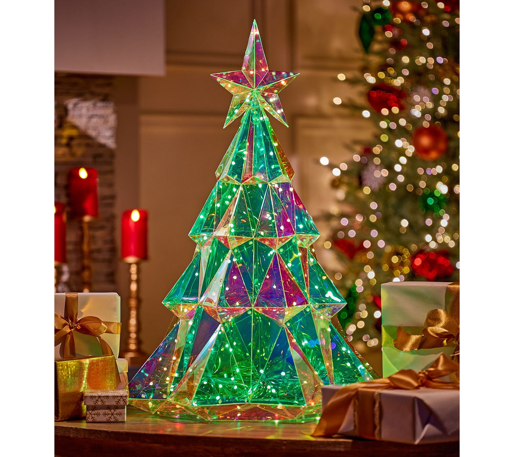 "As Is" Kringle Express Jumbo Indoor/Outdoor Holographic - QVC.com