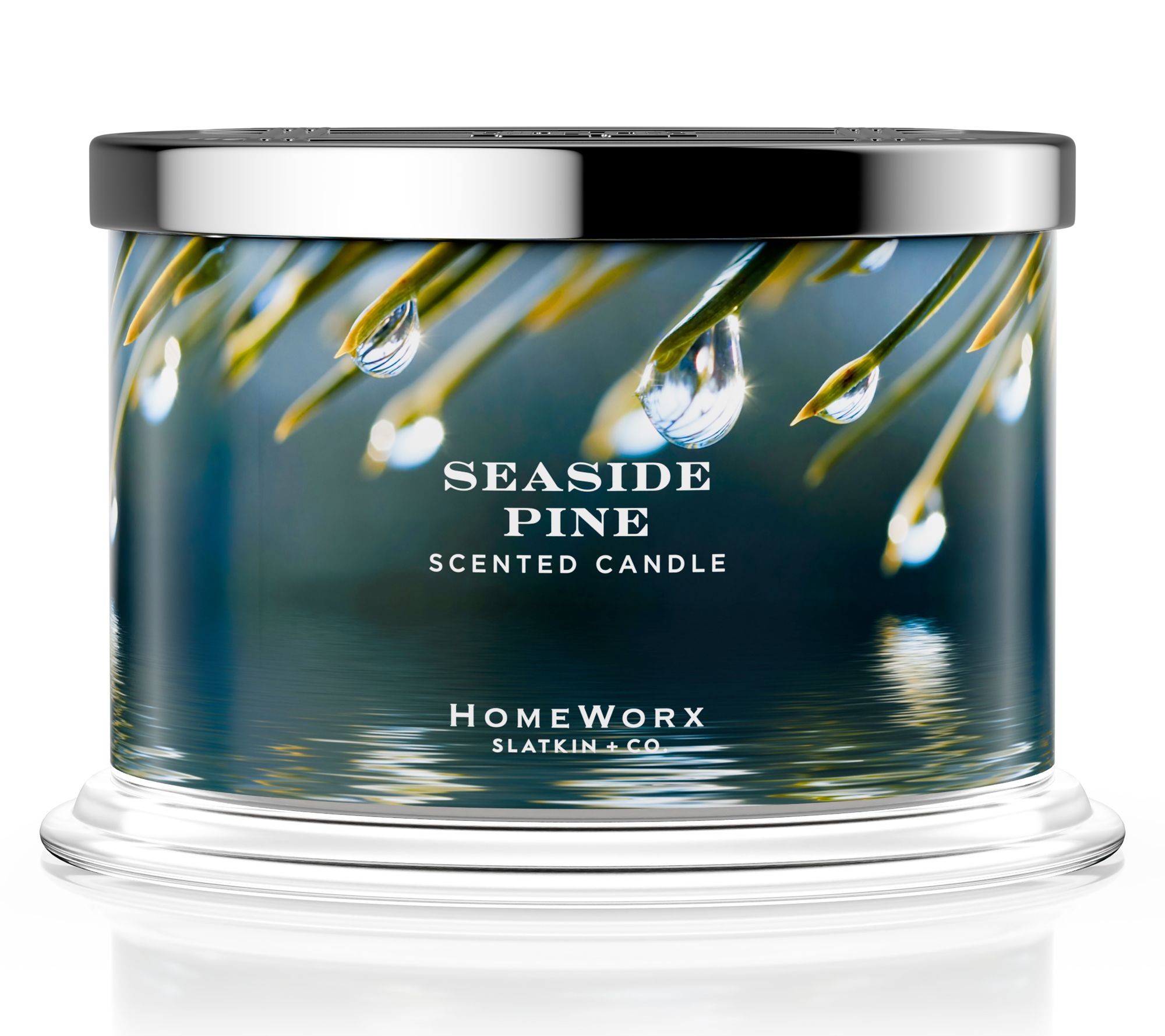HomeWorx by Slatkin + Co. 18oz Seaside Pine Candle - QVC.com