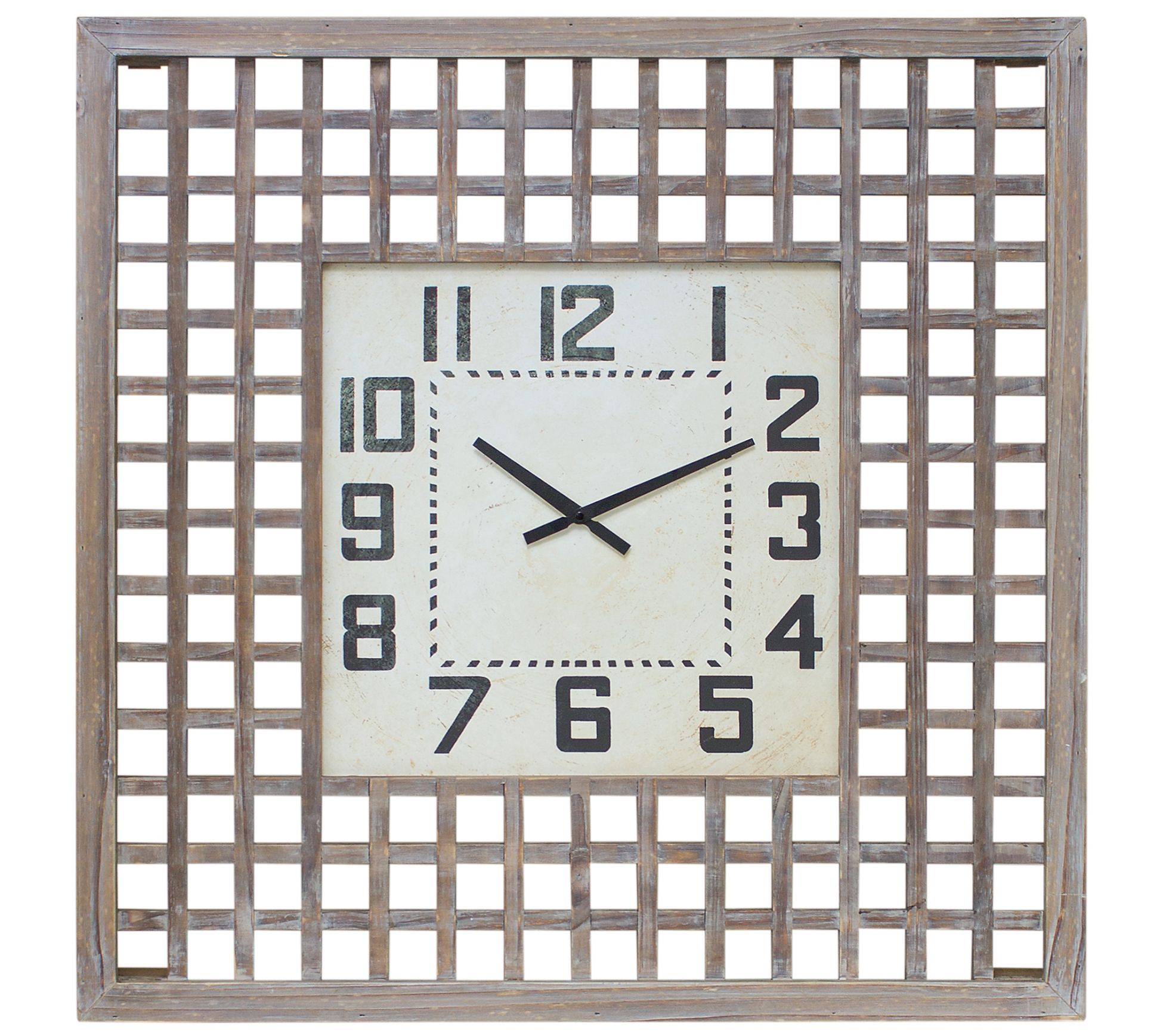 Melrose International Clock 29.5" Square Wood/MDF - QVC.com