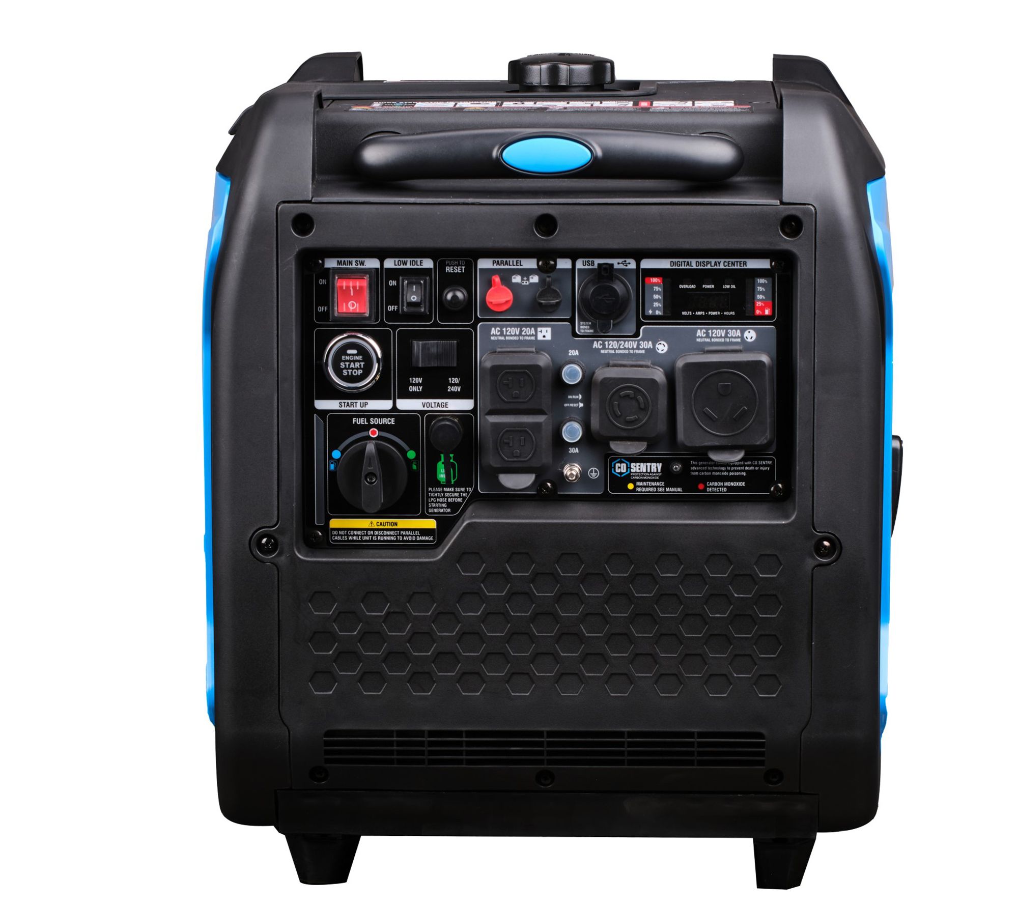 Pulsar 7250 Watt Dual Fuel Inverter Generator with CO Sentry - QVC.com