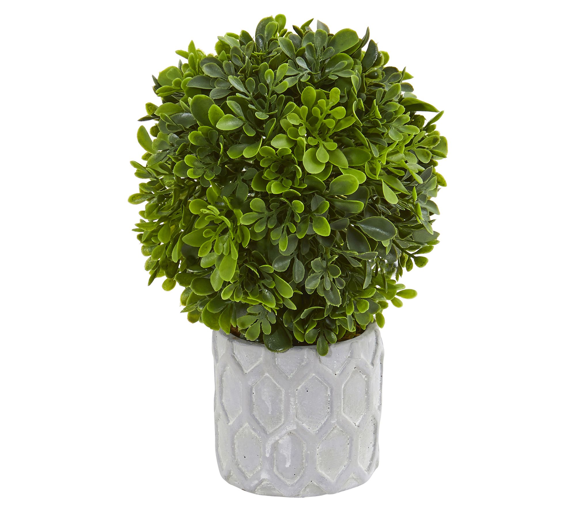 Nearly Natural 9" Boxwood Artificial Mini Topiary (Set of 3) - QVC.com