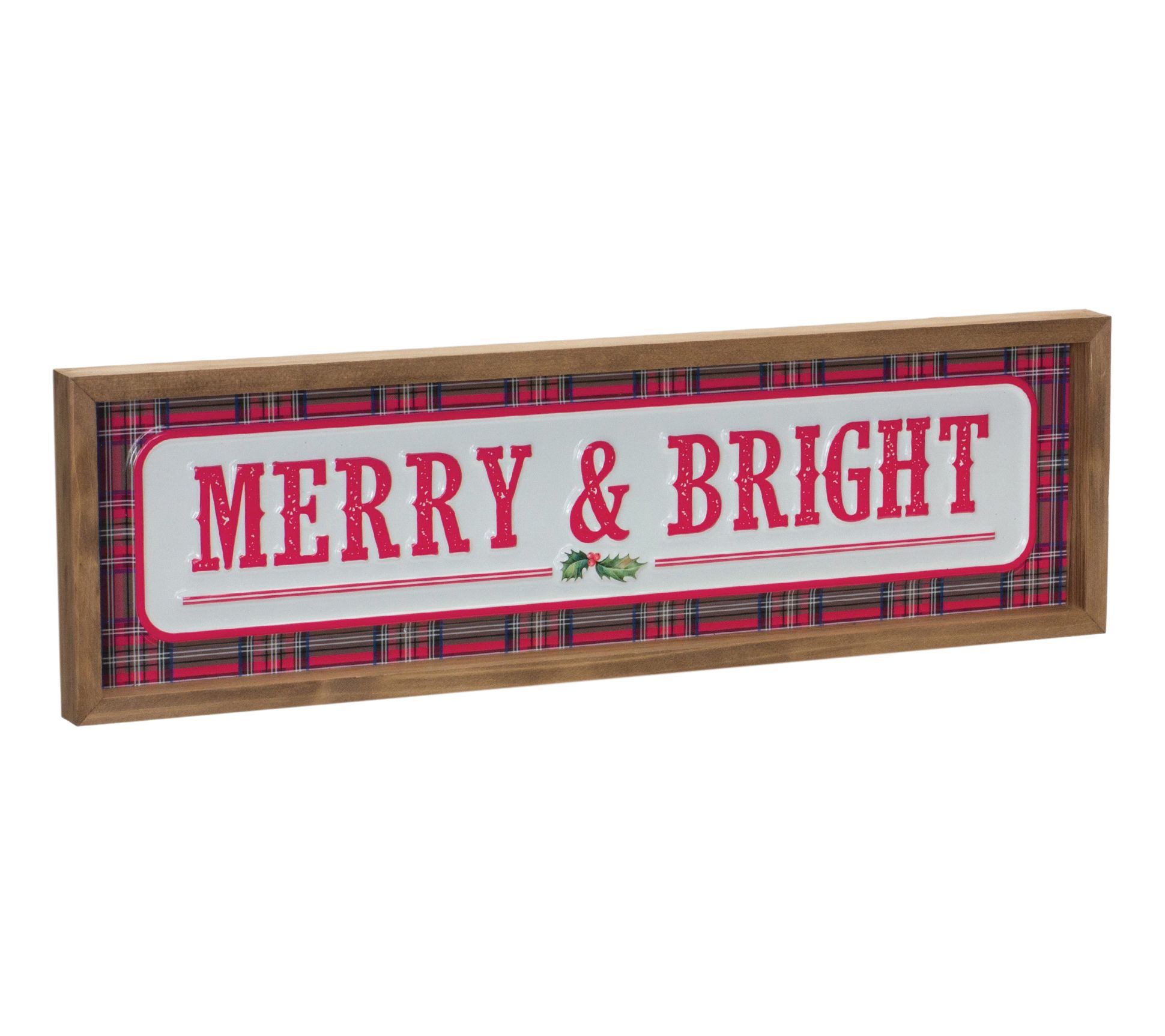 Melrose Merry & Bright Sign 19.75"L - QVC.com