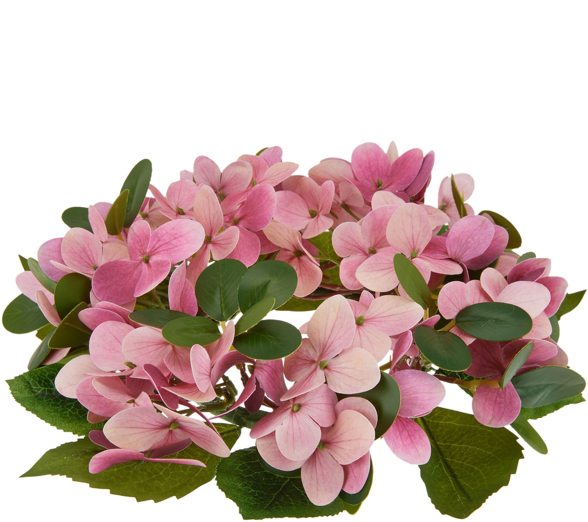 "As Is" Set of 2 Hydrangea Candle Rings by Valerie - QVC.com