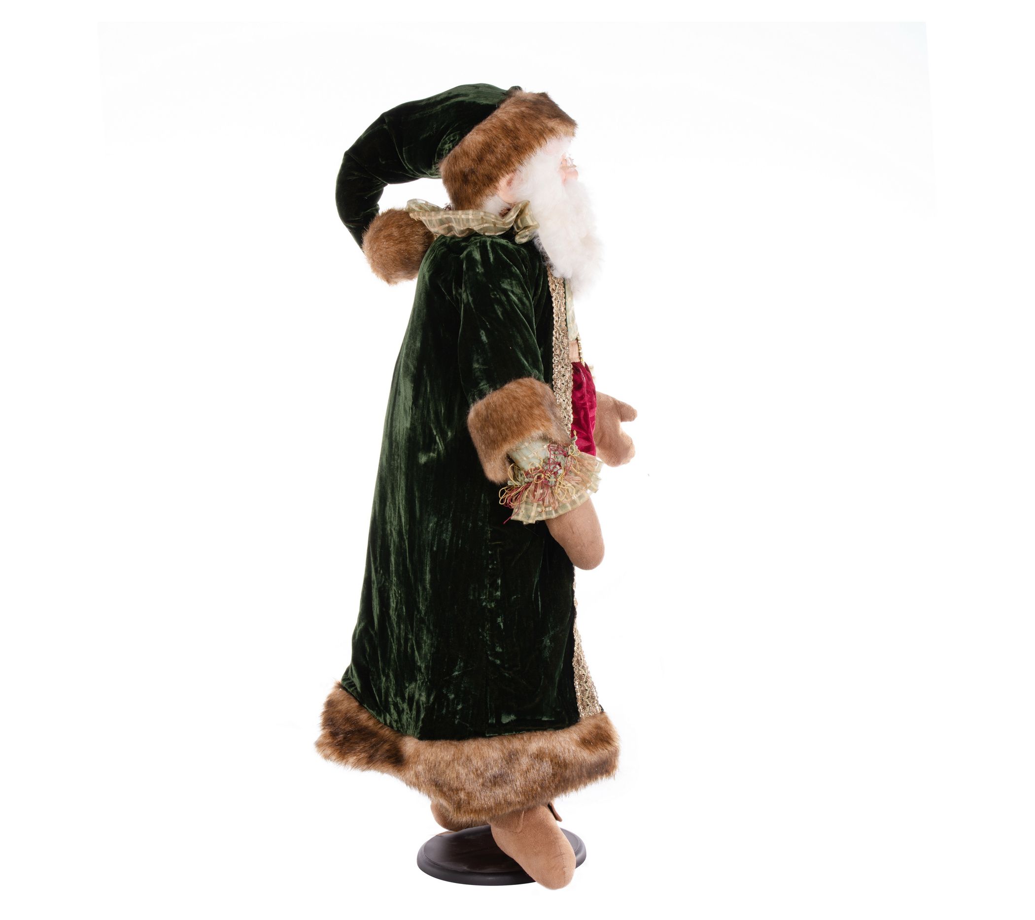 Vickerman 36" Emerald Twilight Santa Doll withtand - QVC.com
