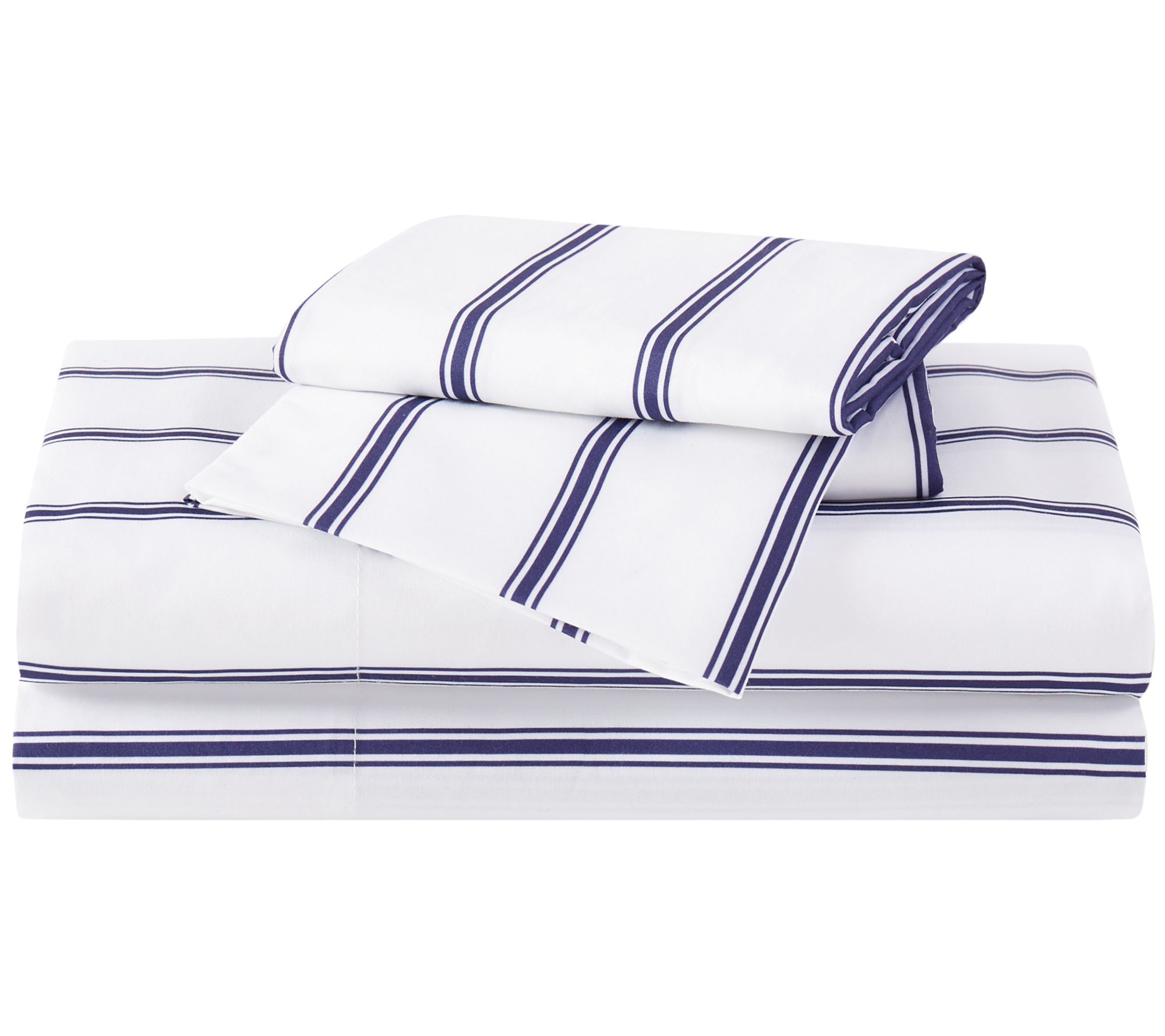 Truly Soft Ticking Stripe Twin XL Sheet Set - QVC.com