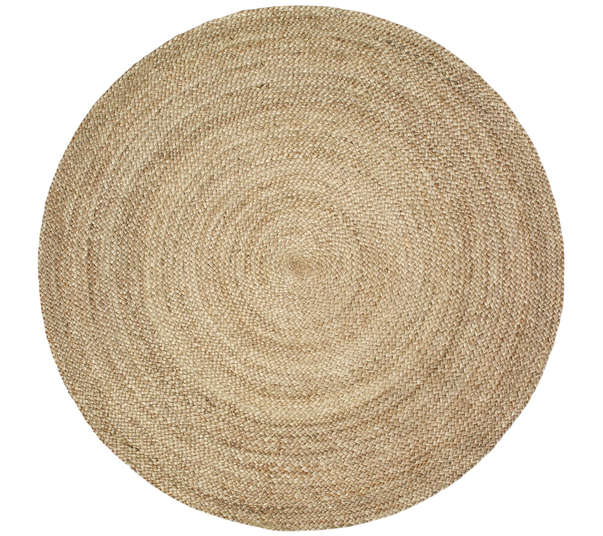 Ox Bay Gray Toned Natural Jute Area Rug 4' Round - QVC.com