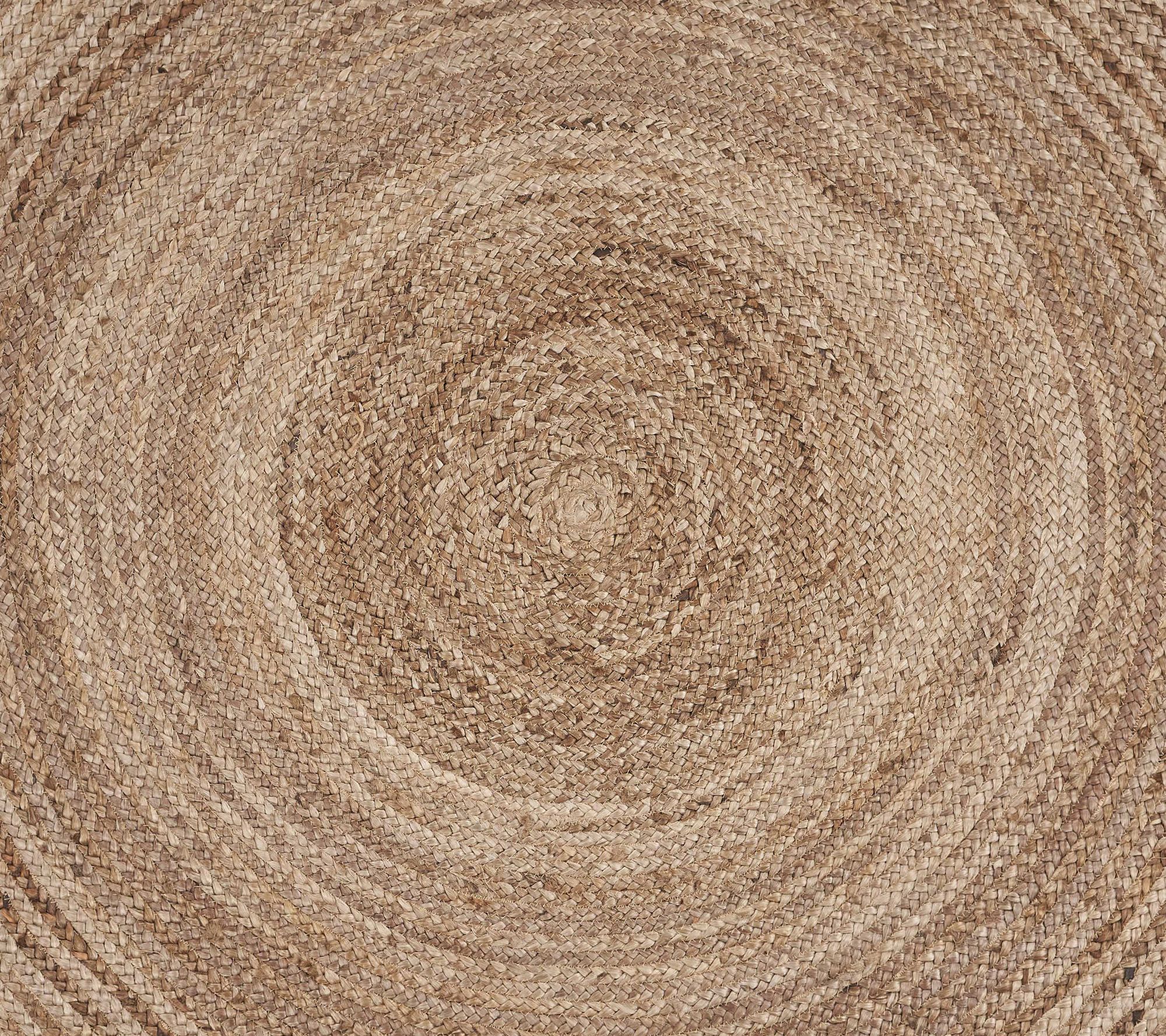 Ox Bay Gray Toned Natural Jute Area Rug 4' Round - QVC.com